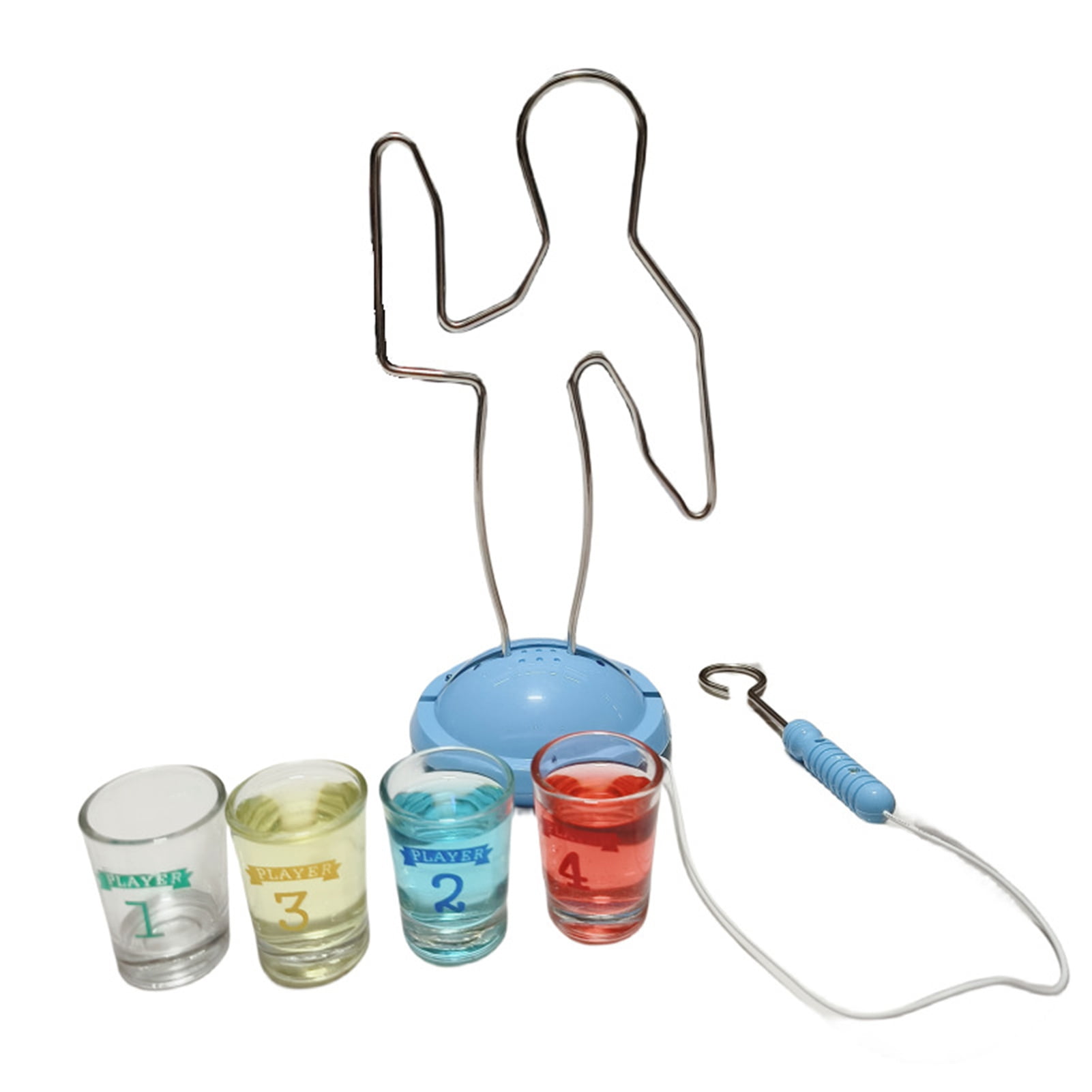 Kiskick Drinking Game with Wire Man Buzz Wire Drinking Game Toy Kit with 4 Shot Glasses Funny ...