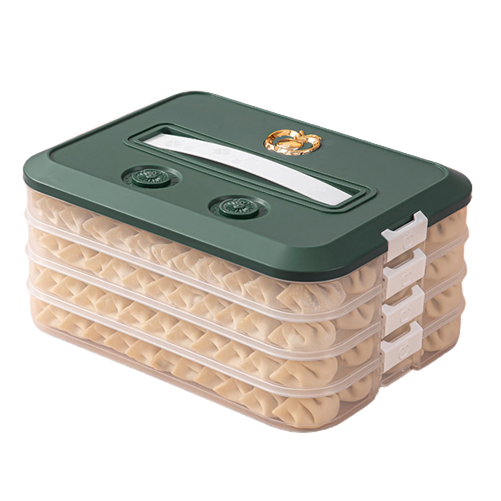 Kiskick Dumpling Box with Lid Refrigerator Food Storage Box Dumpling ...