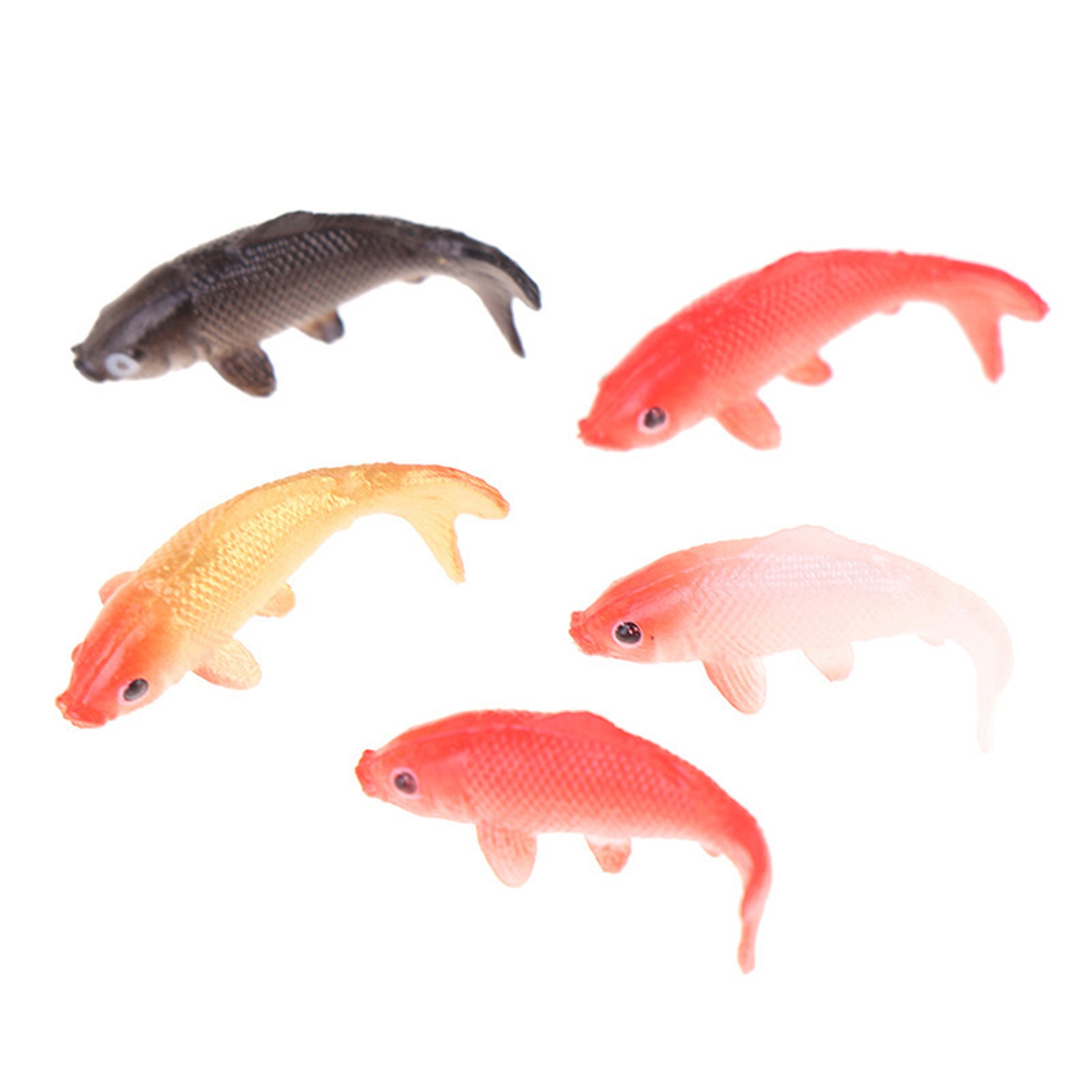 Kiskick Durable Fish Figurine 5pcs Carp Fish Figurine Goldfish Figure ...