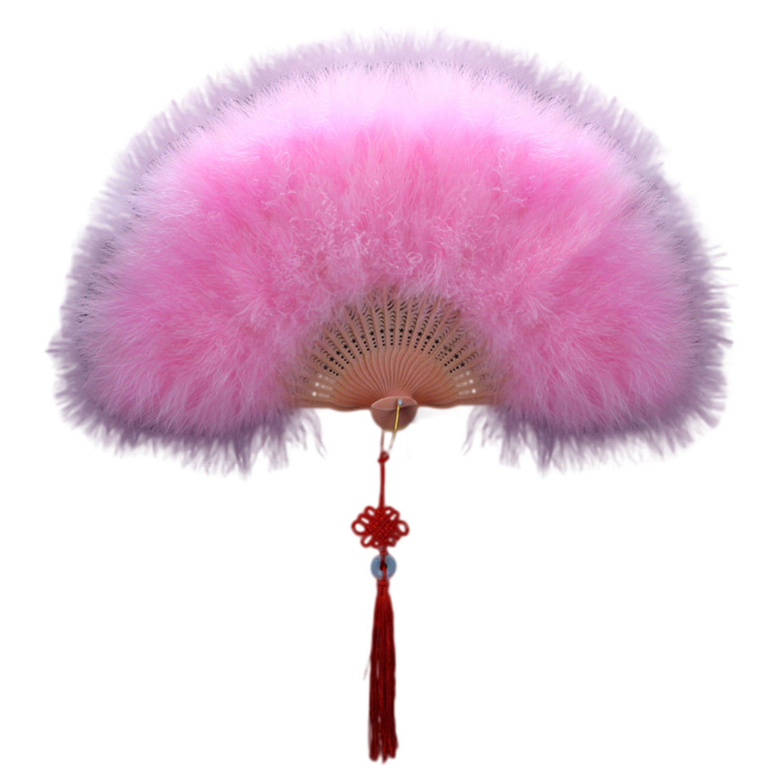 Kiskick Exquisite Feather Fan Handheld Feather Fan Champagne Fan with ...