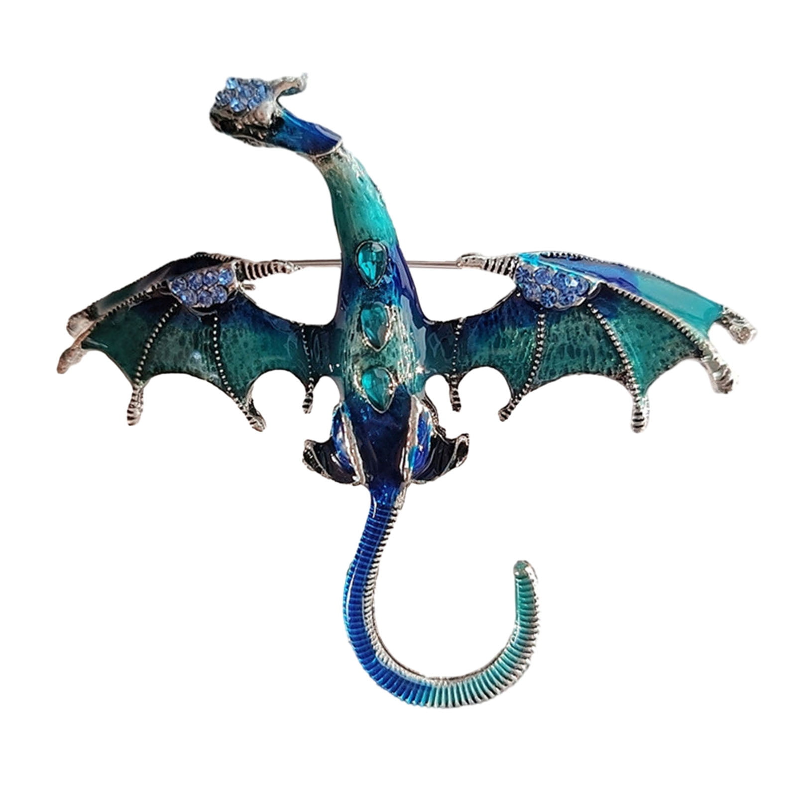 Kiskick Flying Dragon Pin Vintage Enamel Dragon Shape Brooch Pin ...