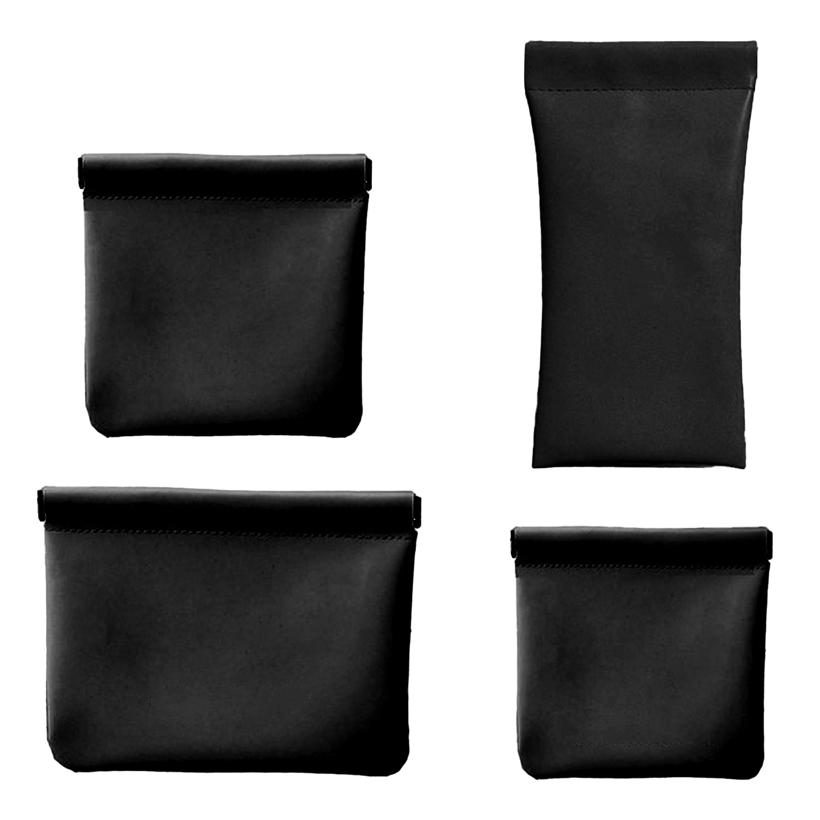 Kiskick High-quality Faux Leather Pouch 4pcs Snap Closure Organizer ...