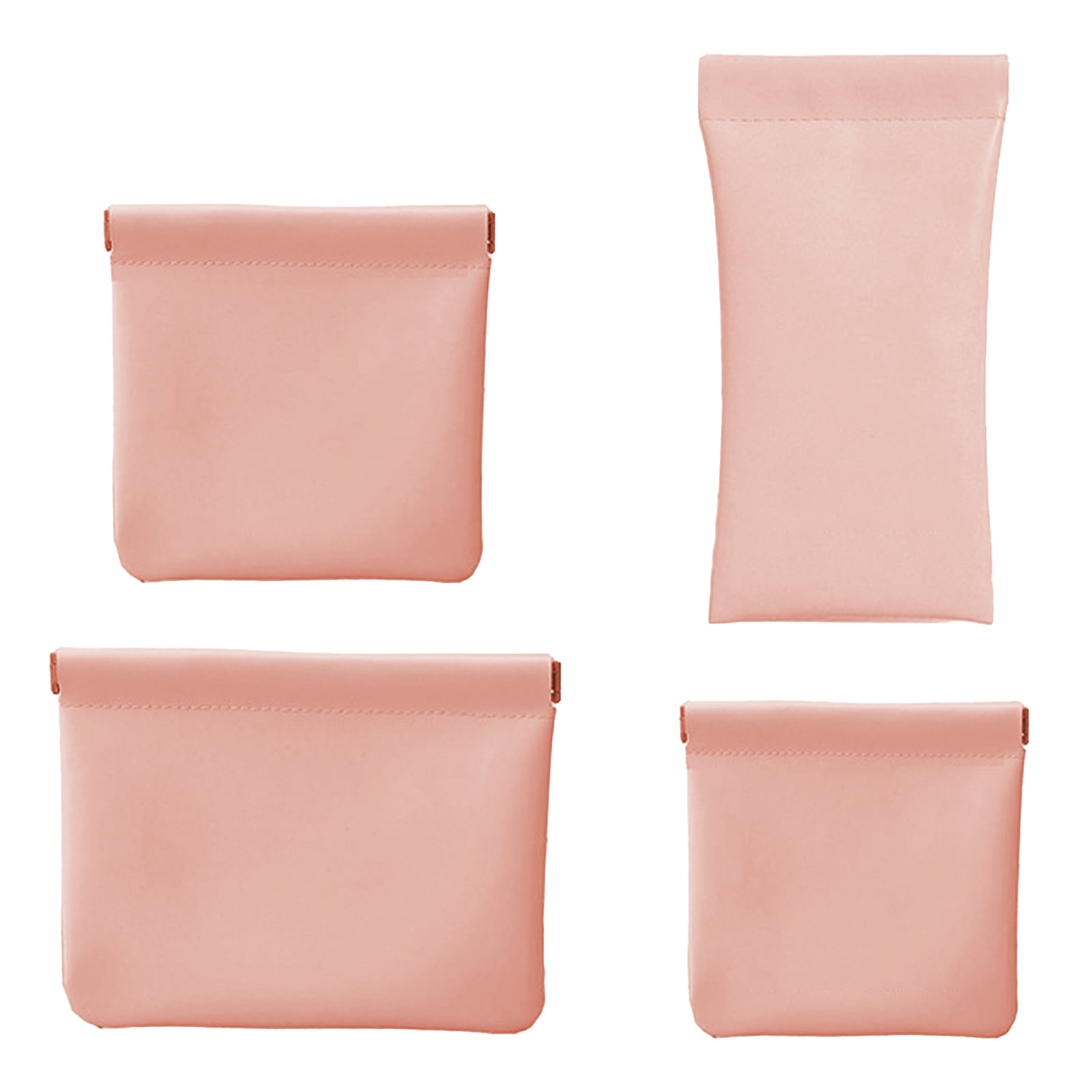 Kiskick High-quality Faux Leather Pouch 4pcs Snap Closure Organizer ...