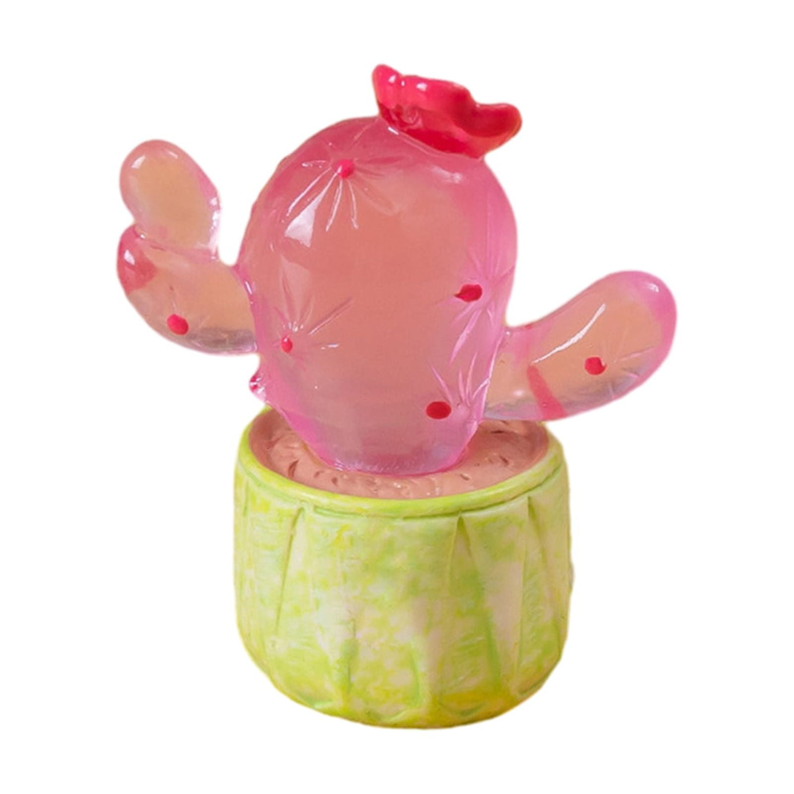 Kiskick Luminous Cactus Ornament Mini Cactus Sculpture 1/6pcs Luminous ...