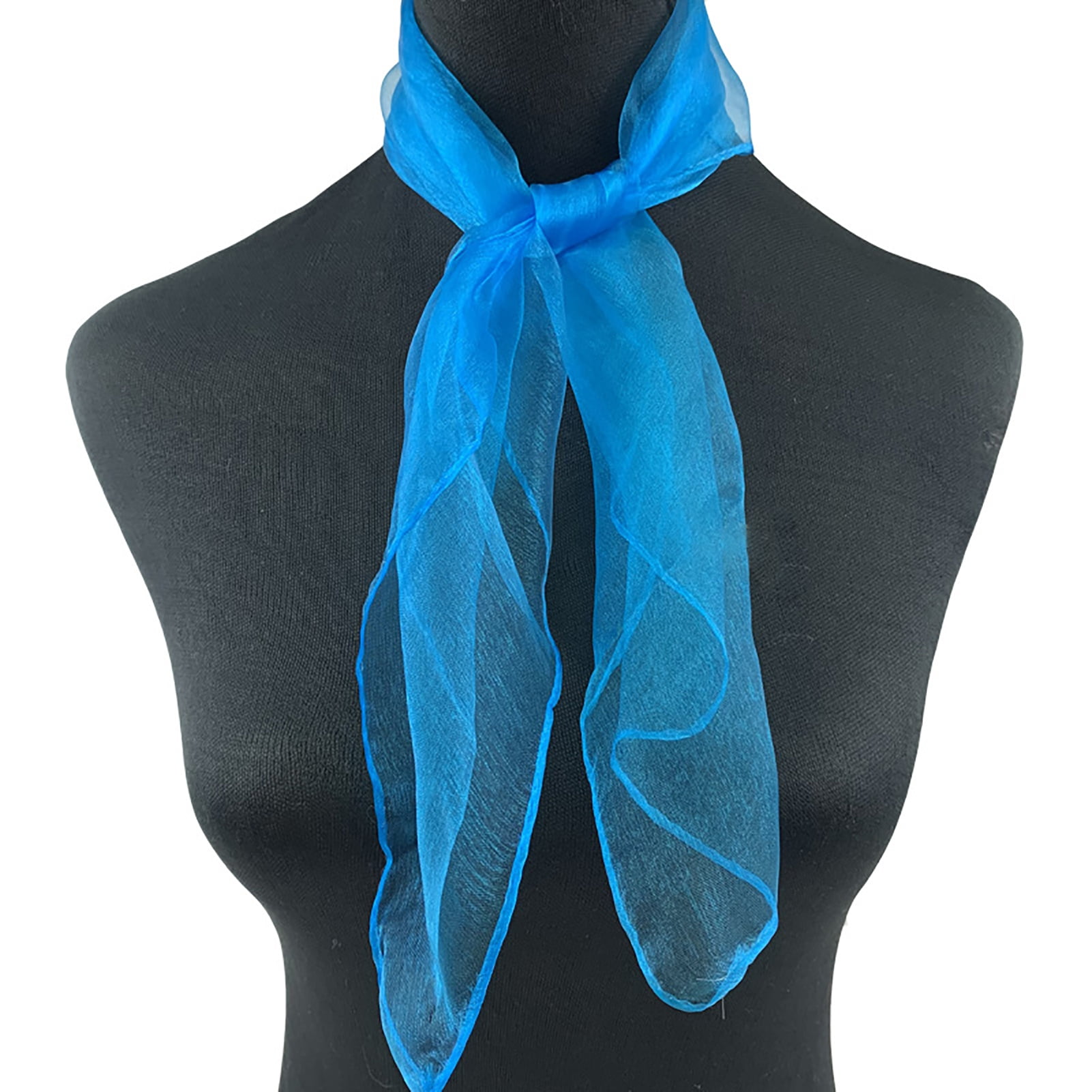 Kiskick Mesh Solid Color Scarf Solid Color Kerchief 2 Pcs Women ...