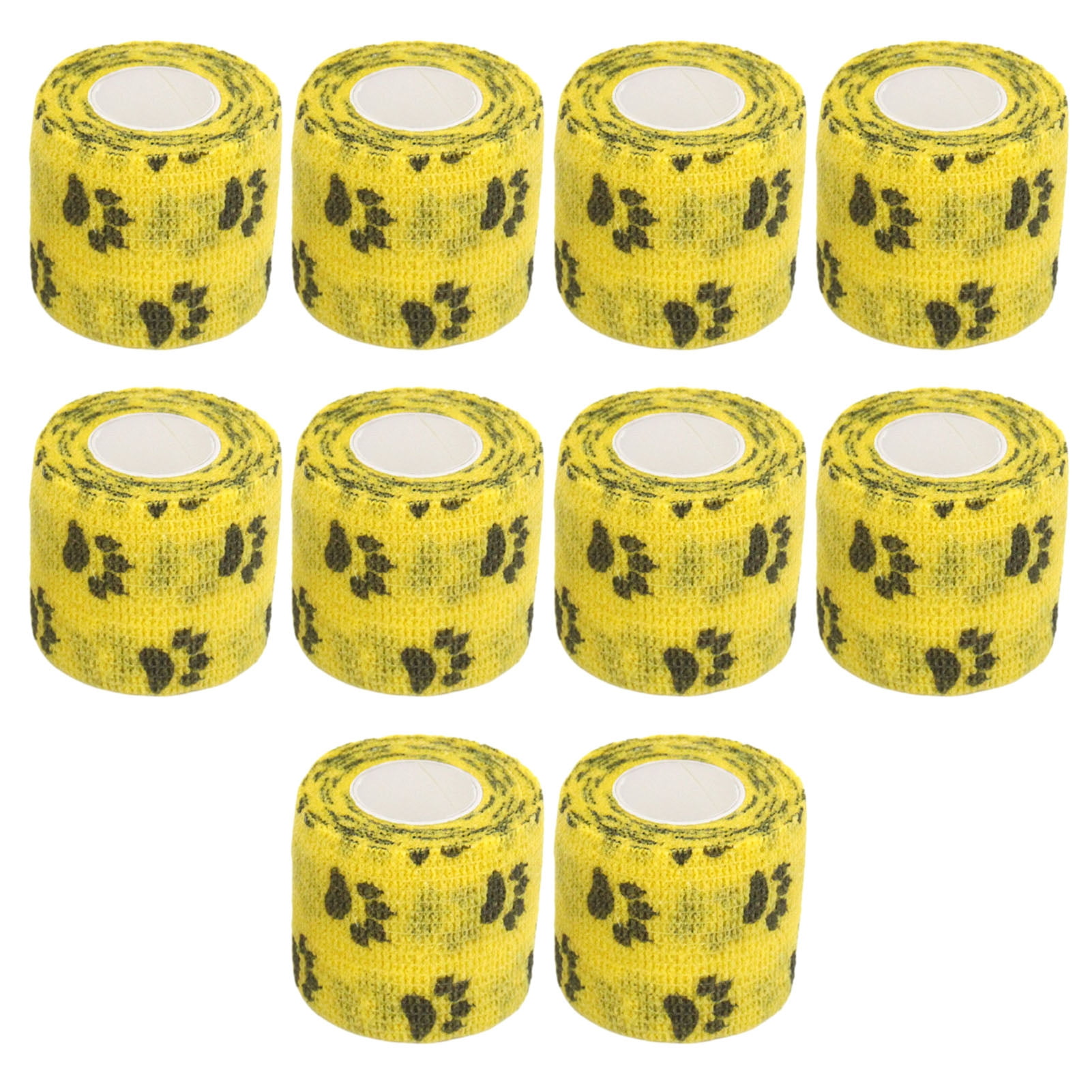Kiskick Pet Bandage Self-adhesive Pet Wrap 10pcs Paw Print Pet Wrap ...