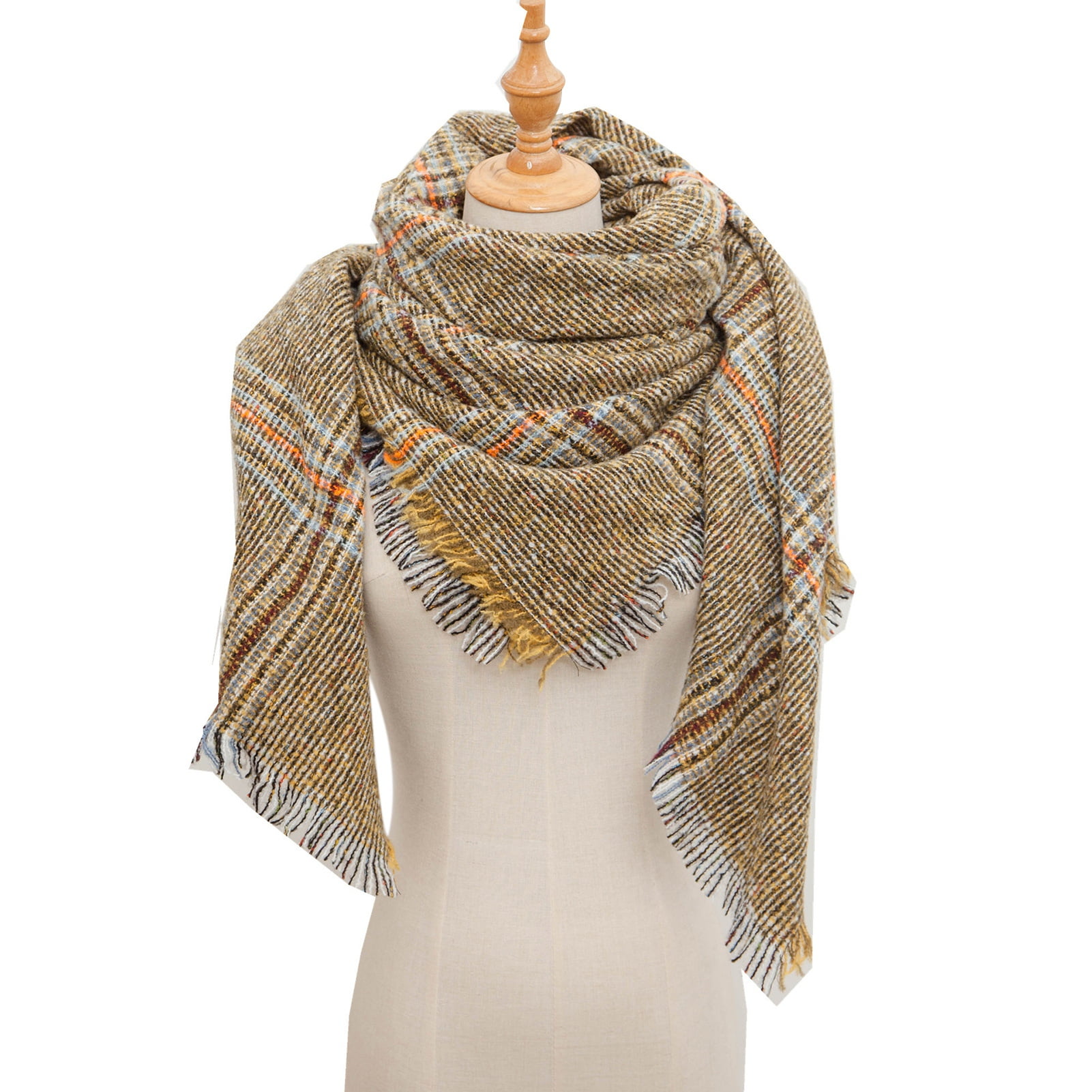 Kiskick Plaid Scarf Plaid Scarf Women Fall Winter Scarf Large Wide ...