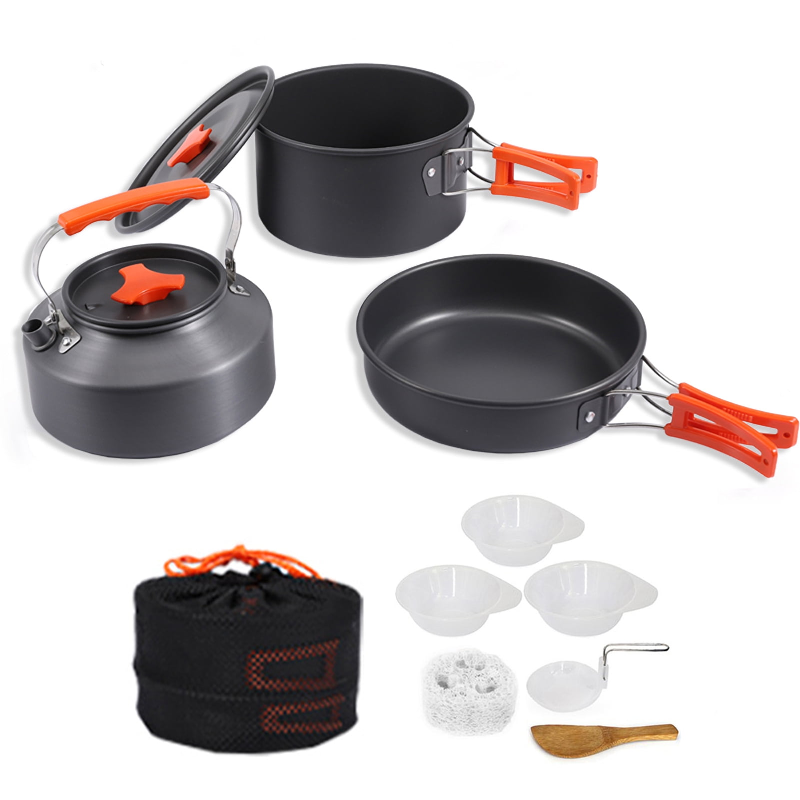Kiskick Portable Pot Set Camping Pot Set Portable Camping Cookware Pot ...