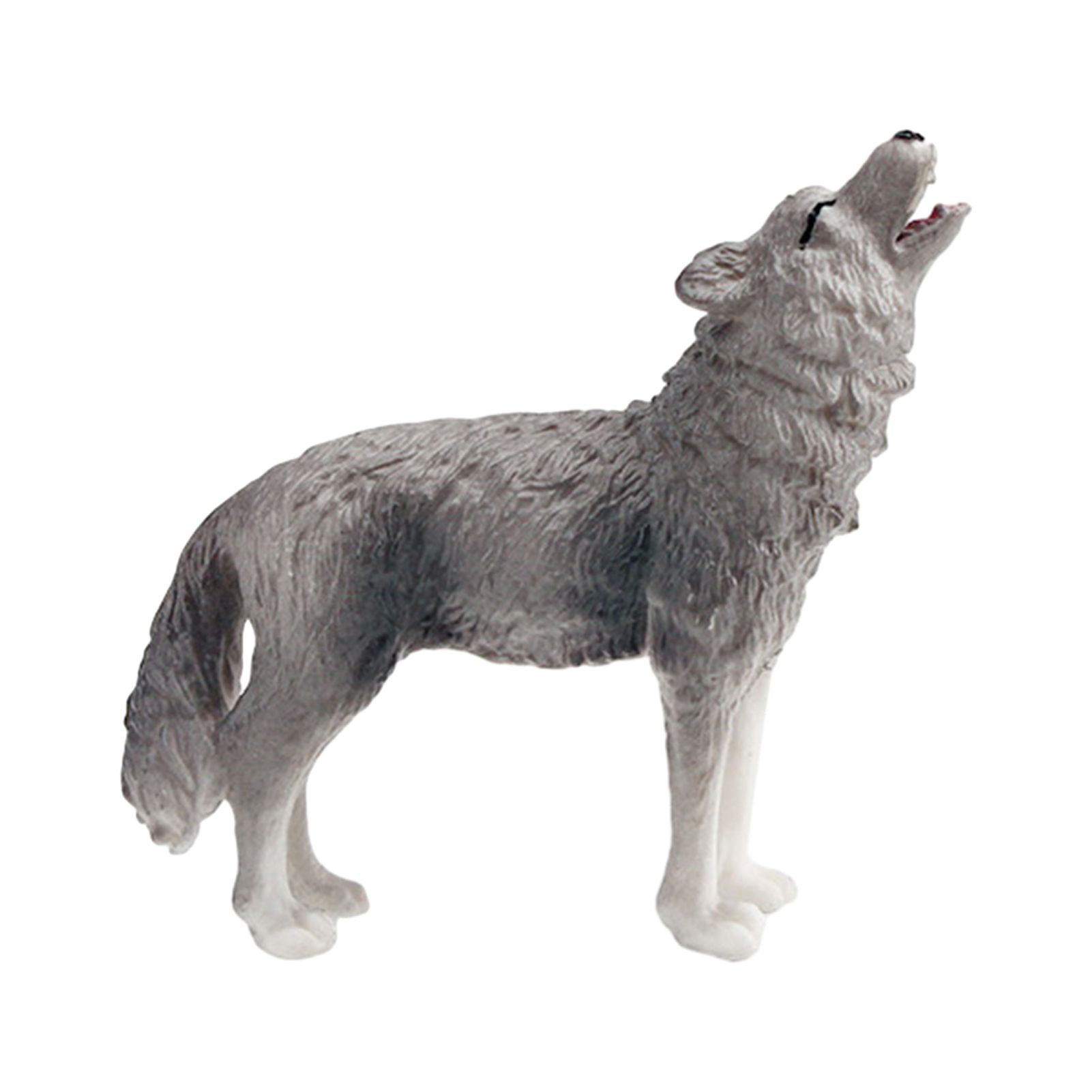 Kiskick Realistic Model Walking Wolf Figurine Realistic Forest Animal ...