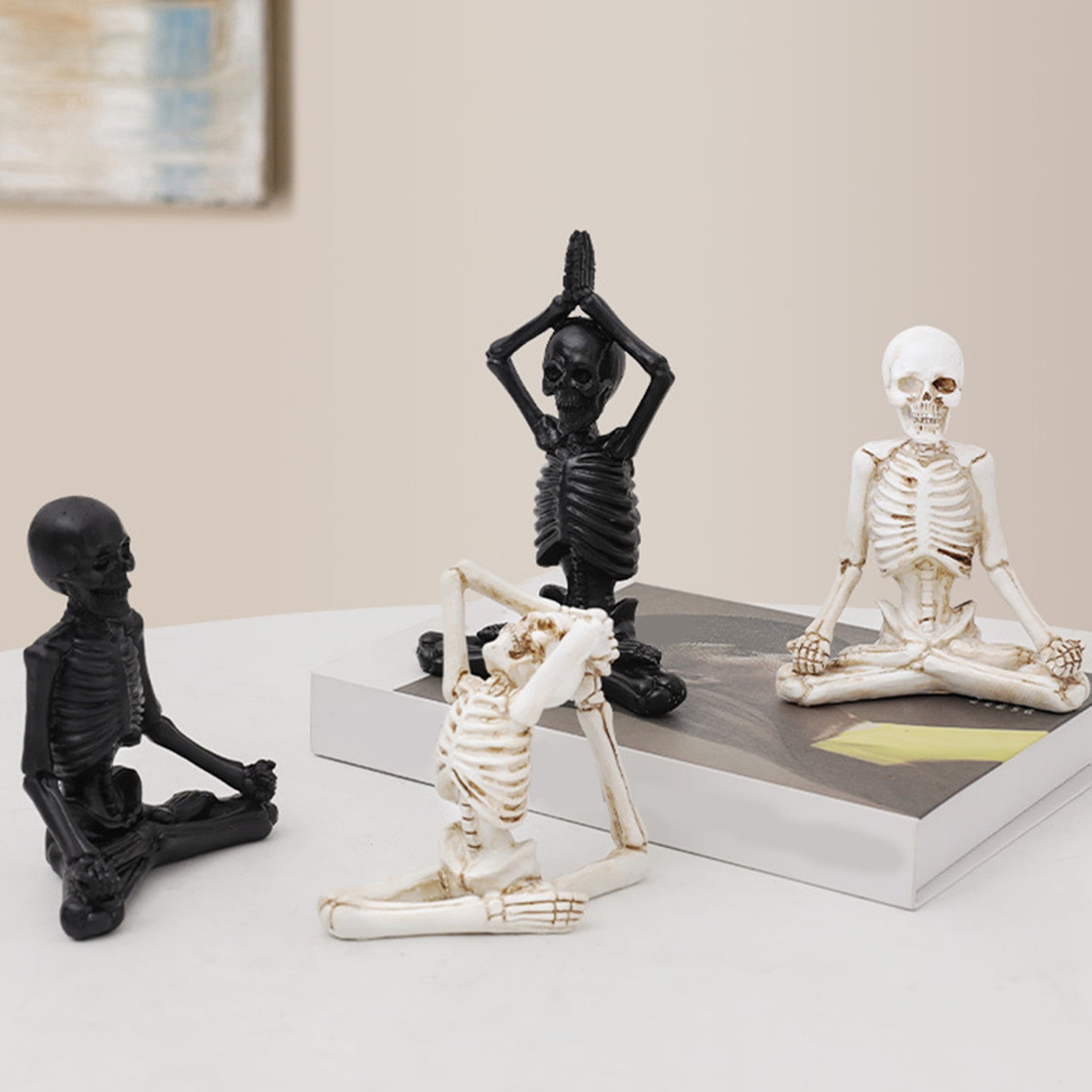 Kiskick Set of 8 Halloween Pumpkin Statue Ornaments - Smiling Glow in ...