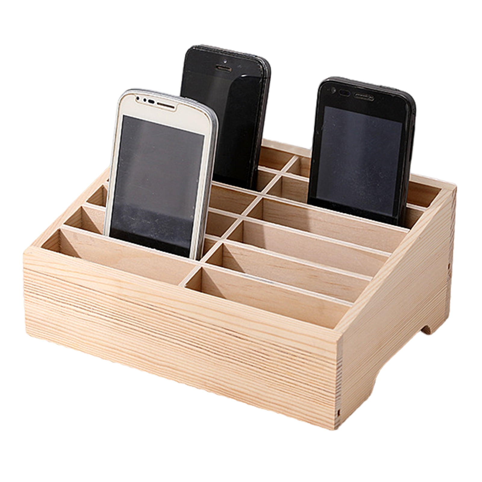 Kiskick Solid Wood Storage Box Mobile Phone Storage Box Wooden Cell ...