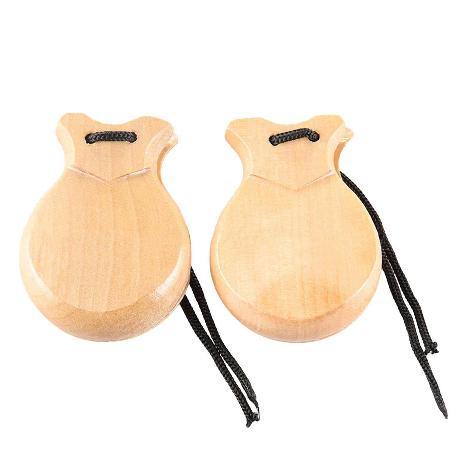 Kiskick Spanish Instrument 2pcs Children Wooden Castanets Toy with ...