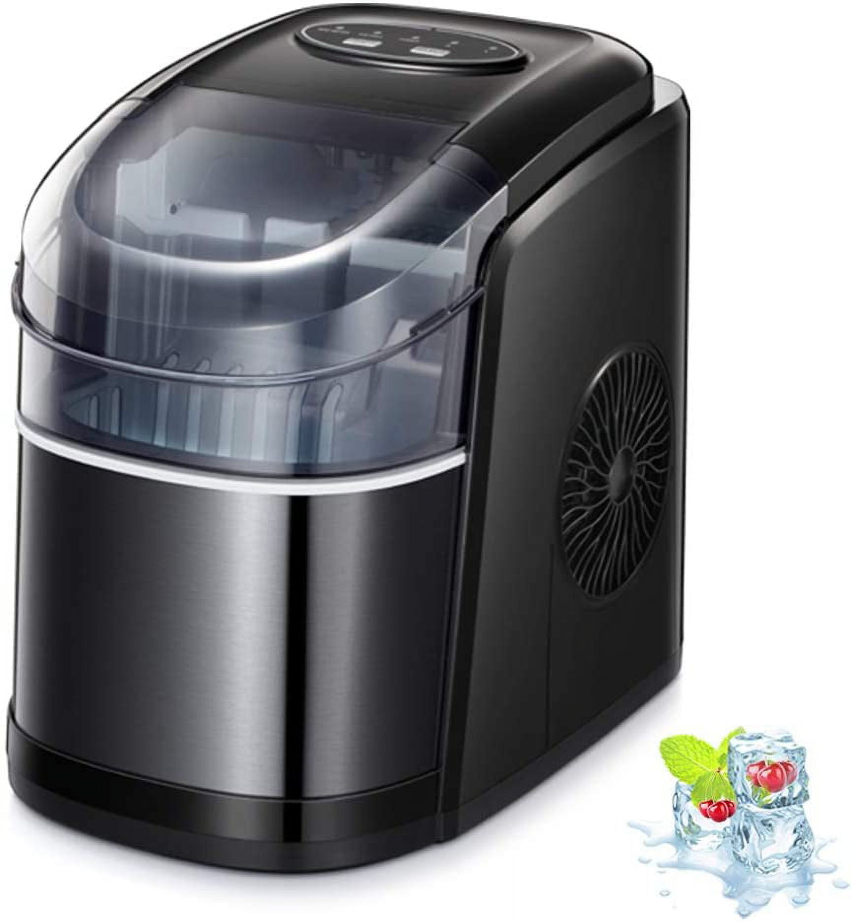 Kismile Counter top Ice Maker Machine with Self-cleaning, 26LBS/24H ...