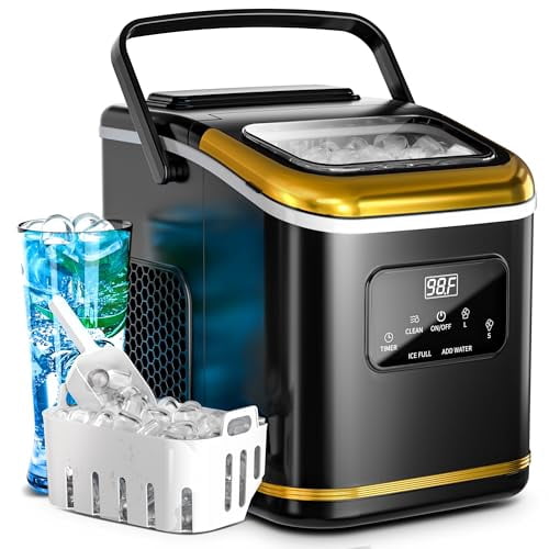 Kismile Countertop Ice Maker Machine with LED Screen Control Panel ...