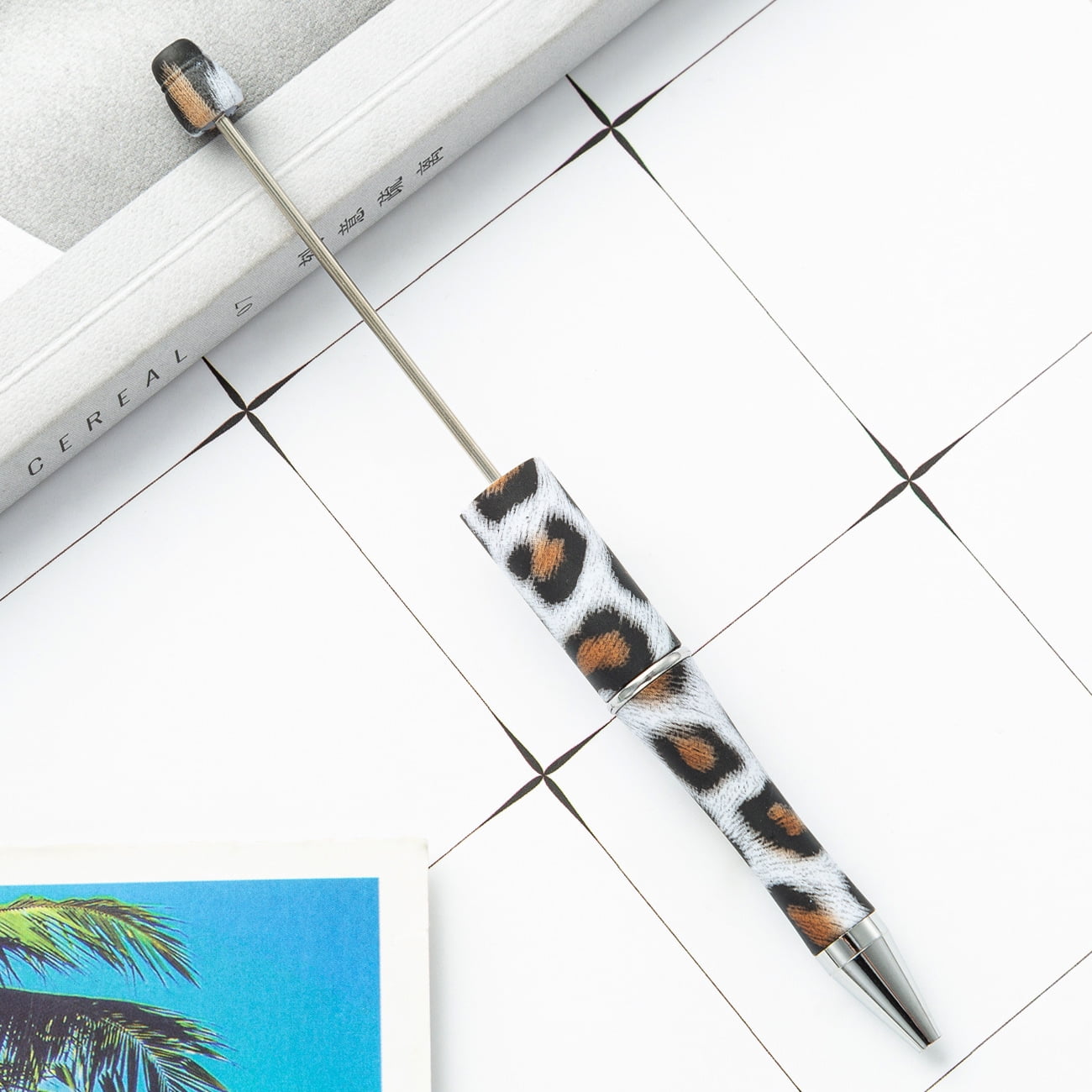 Kisor 10pcs Beadable Pens Assorted Bead Ballpoint Pen Shaft Black Ink ...