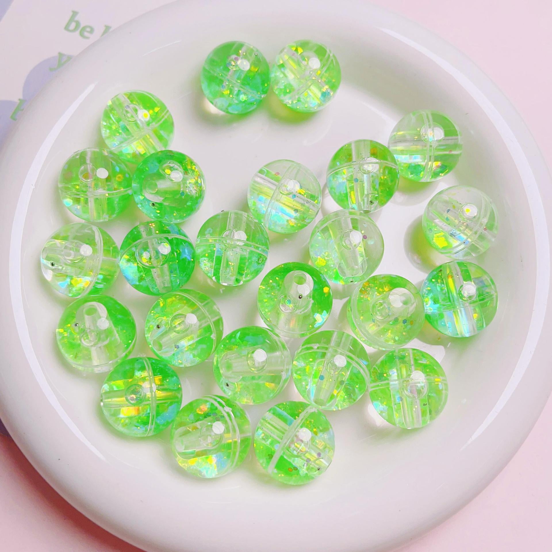 Kisor 18mm Acrylic Beads Round Beads, Water Beads, 10pcs Quicksand ...