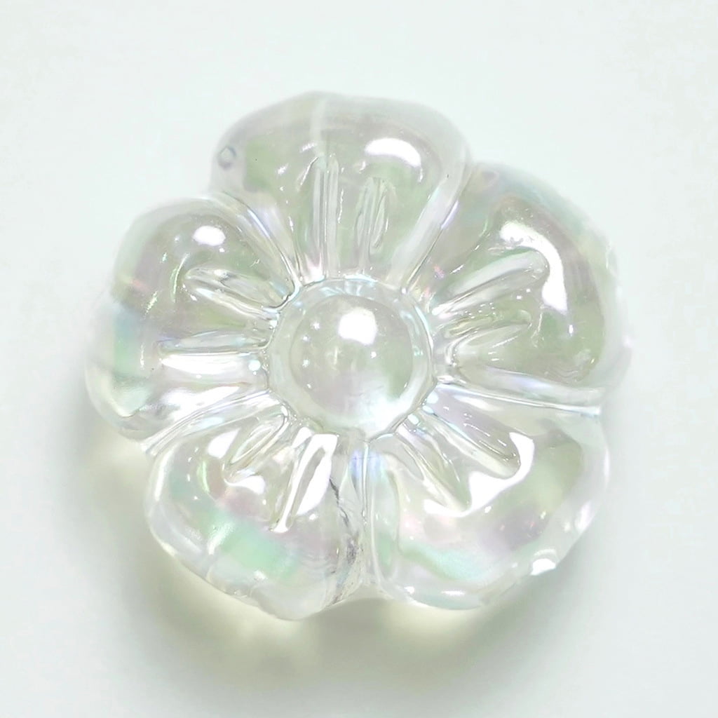 Kisor 20 Pcs 22 mm Shiny UV Plating Acrylic Flower Beads, Flower Shape ...