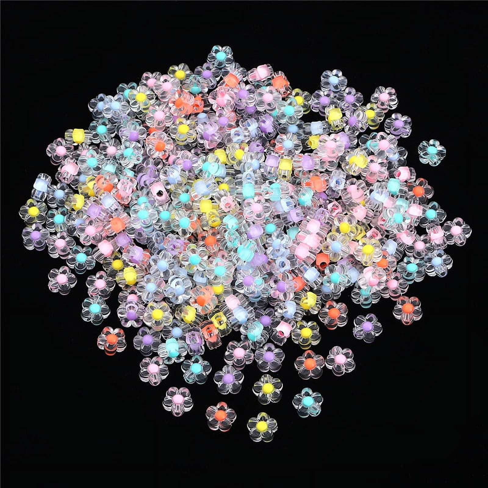 Kisor 200pcs Arcylic Flower Beads for Jewelry Making,12x12mm Arcylic ...