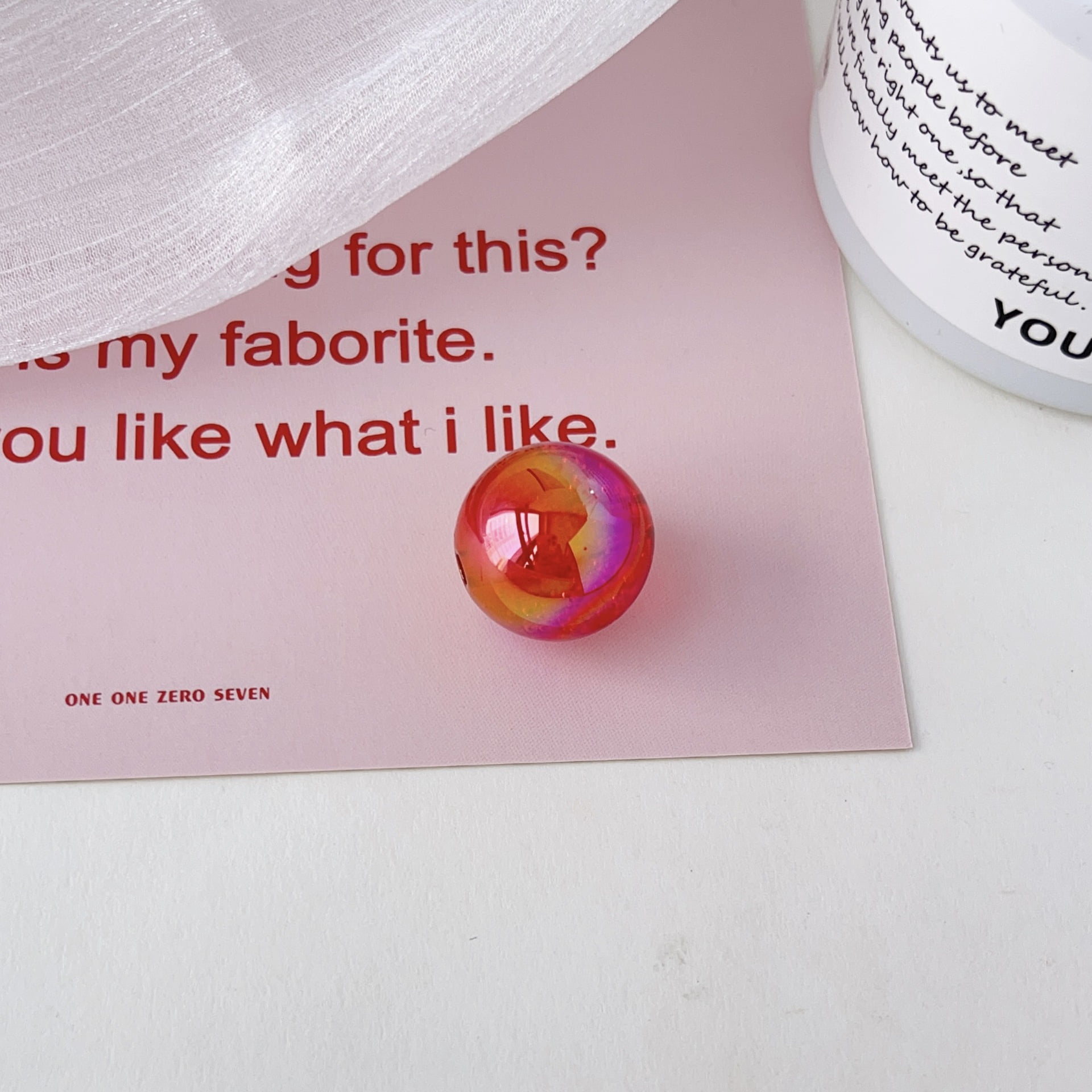 Kisor 20Pcs 16mm UV Plating Acrylic Beads, Clear Bubble, Red - Walmart.com