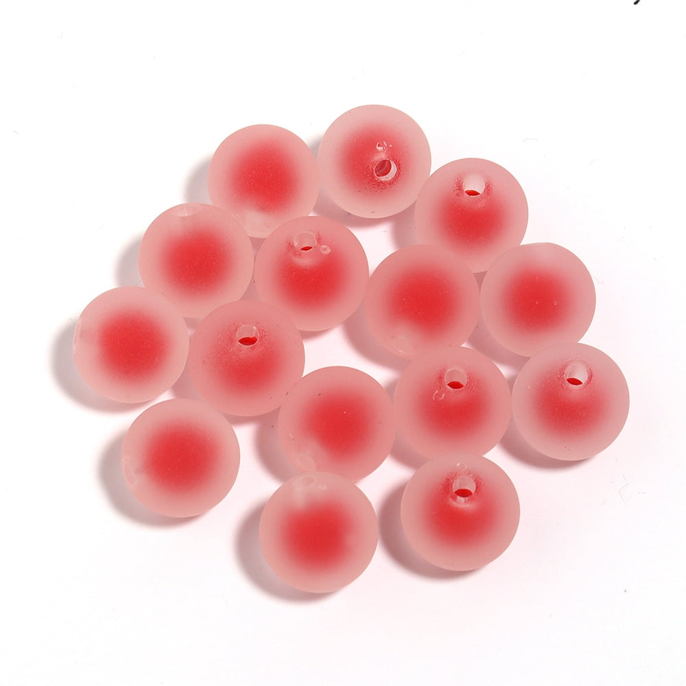 Kisor 20Pcs DIY UV Colorful Frosted Beads in Beads Mixed Colors In Bulk ...