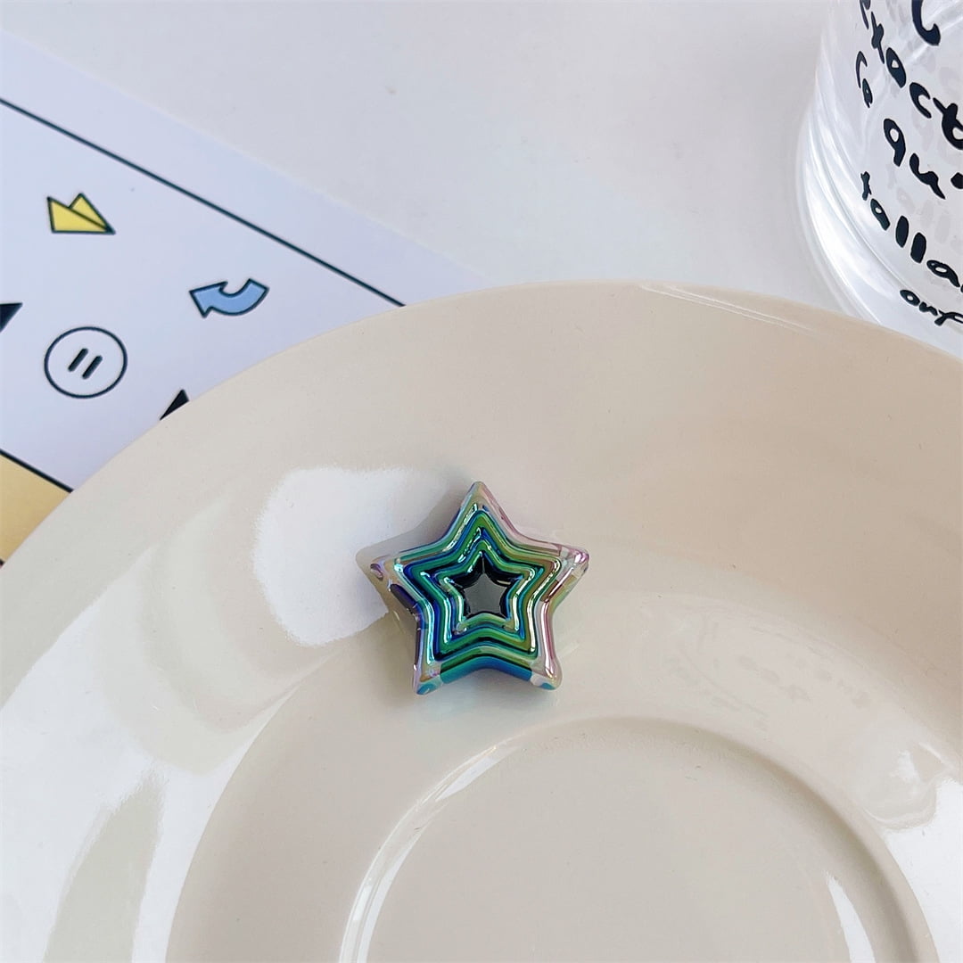 Kisor 20Pcs Shiny UV Plating Acrylic Beads, Star Beads for DIY Beading ...