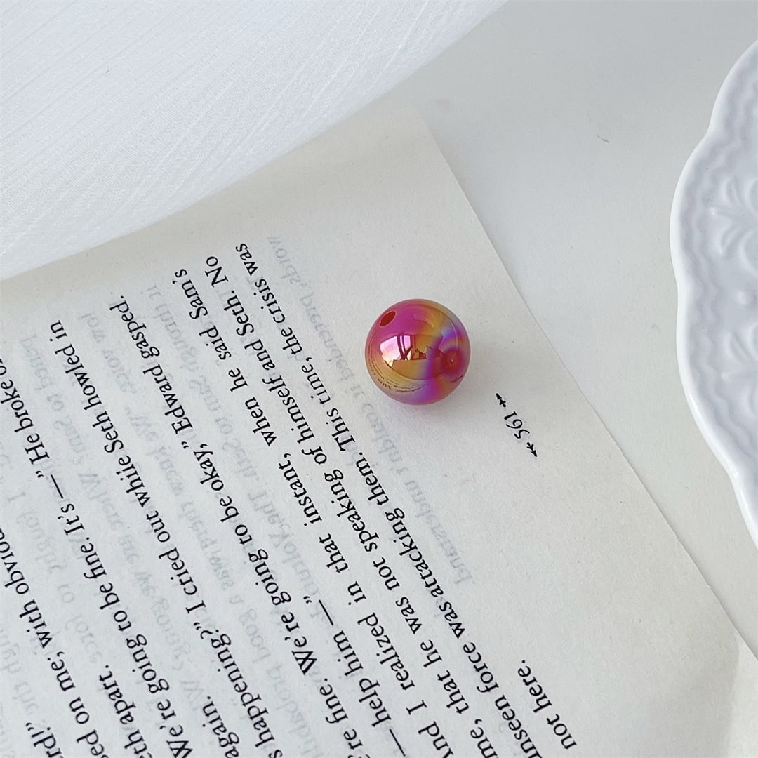 Kisor 20Pcs Shiny UV Plating Acrylic Beads for DIY Beading Hairband ...