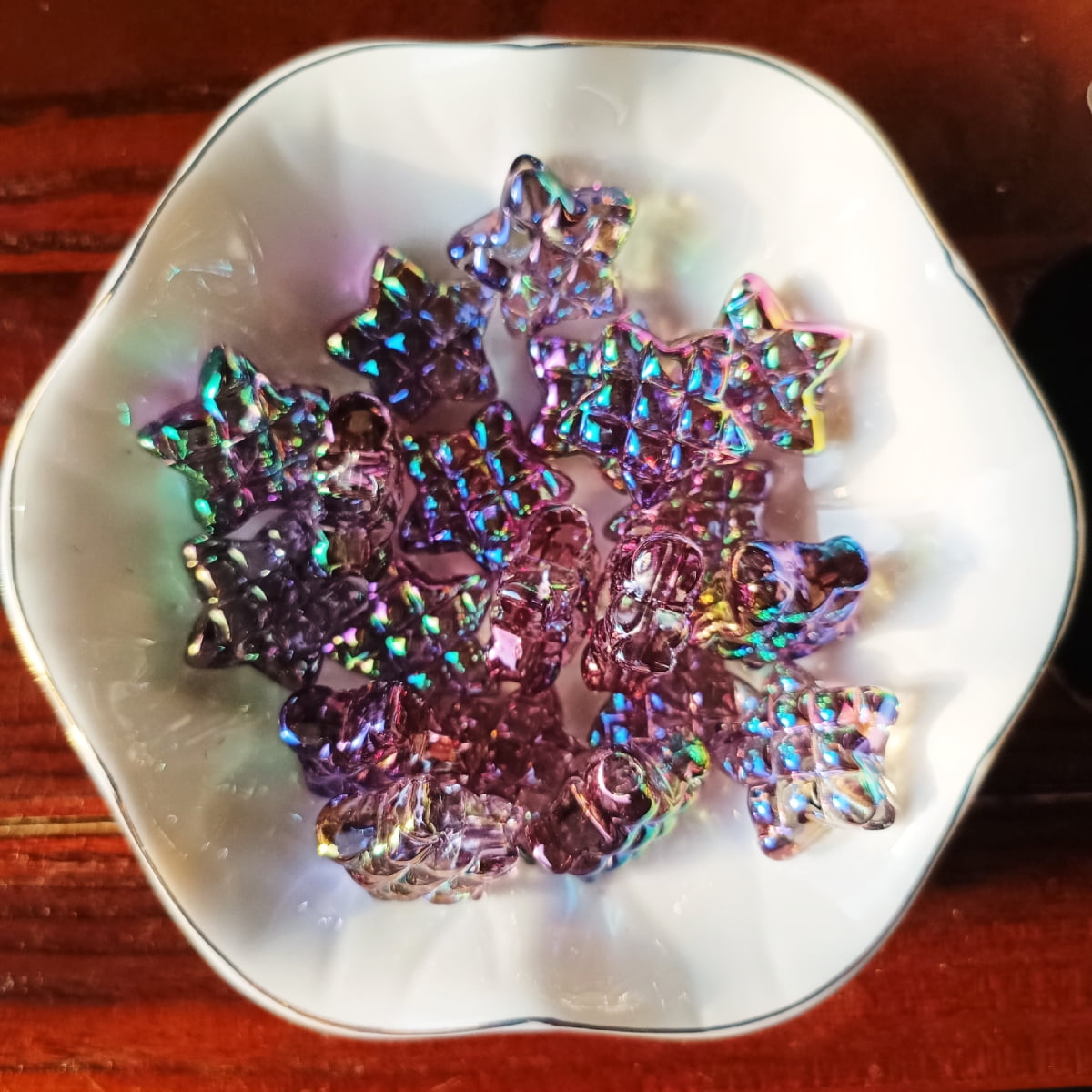 Kisor 20pcs Star Acrylic Beads, Star Beads 21mm Diameter with 2.5mm ...