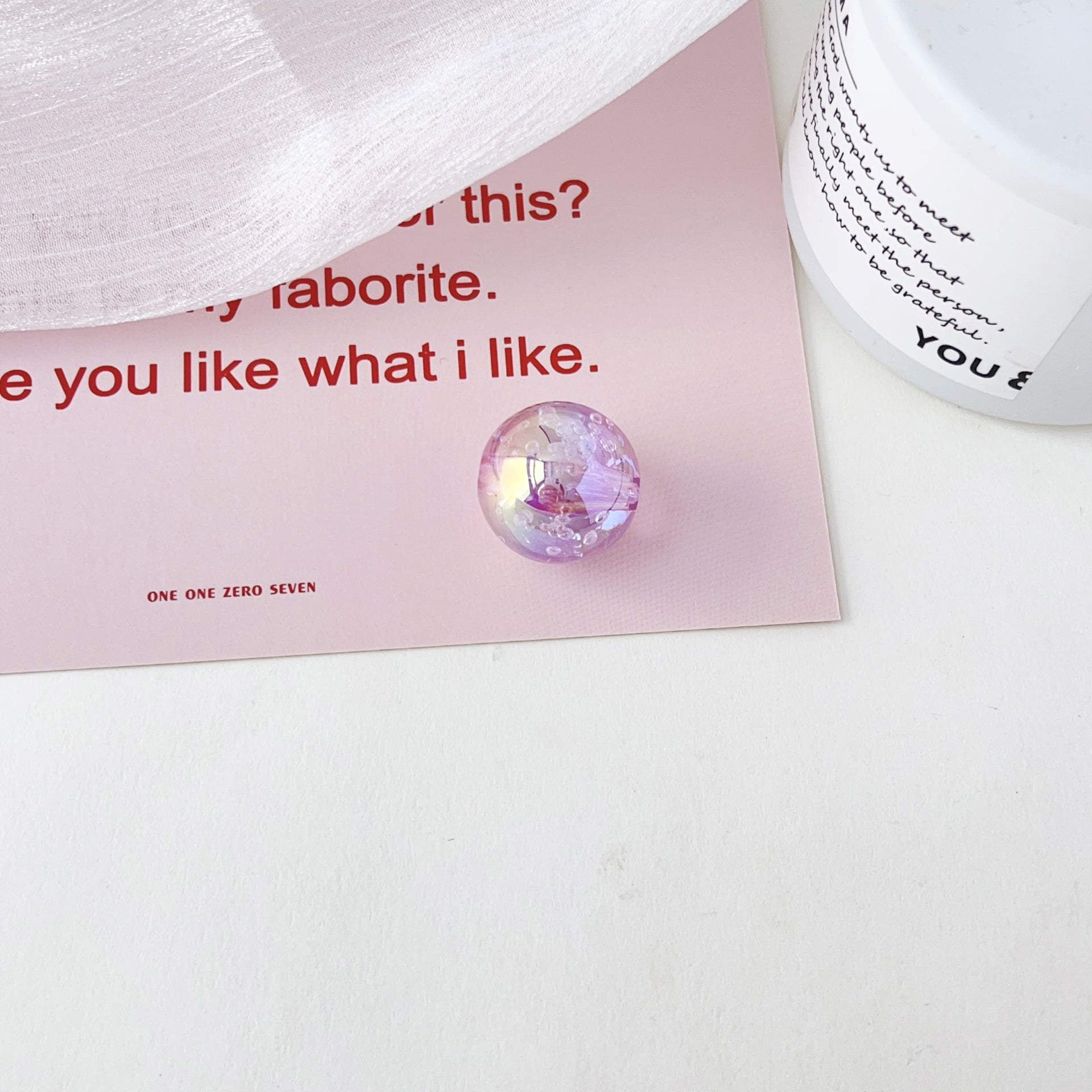 Kisor 20pcs UV Plating Acrylic Beads 16mm Round Acrylic Craft Beads for ...