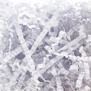 White & Iridescent Cut / Shredded Paper Gift Box & Basket Crinkle Paper ...