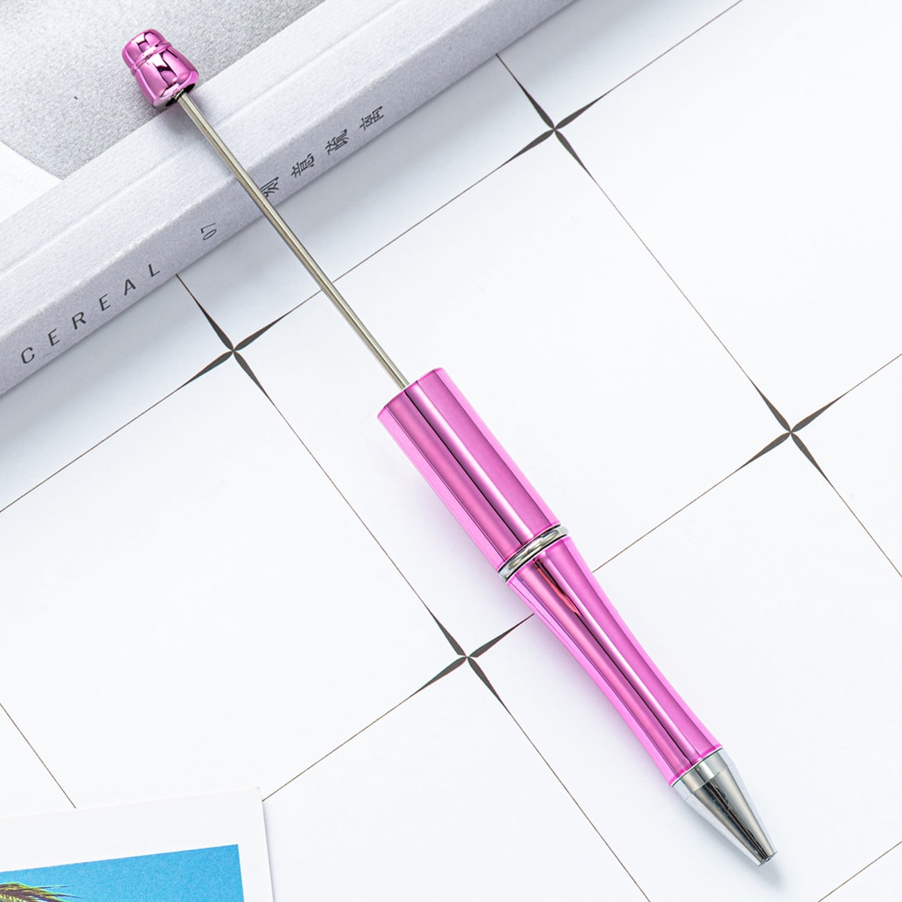 Kisor Ballpoint DIY Pen Bead Ball Pen Bead, 10pcs, UV Plating Pink ...