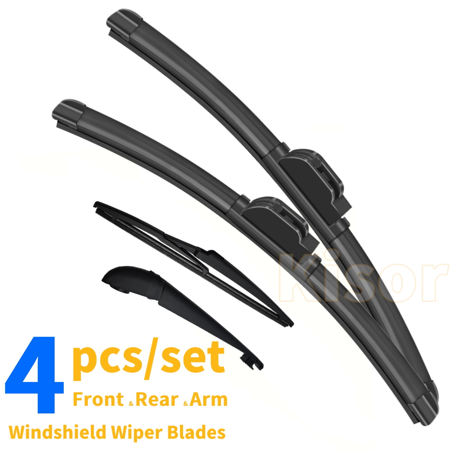 Kisor Front Rear Wiper Blades And Rear Wiper Arm 28"+16"+11"+10.1" Fit ...