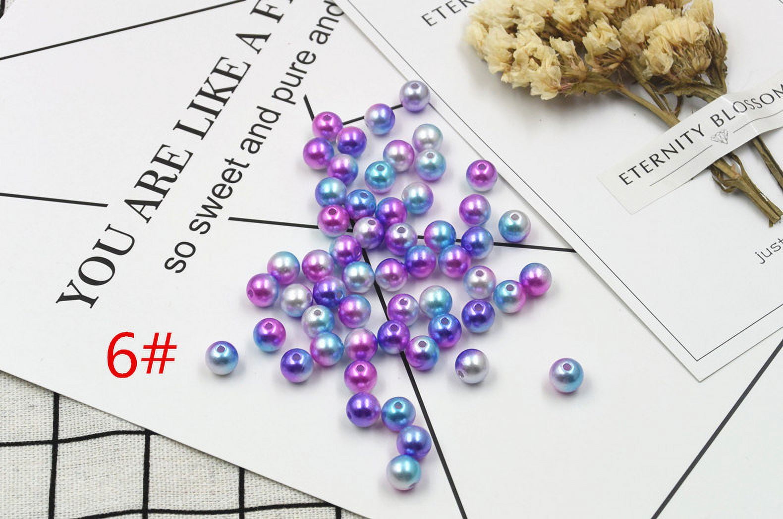 Kisor Polished ABS Art Faux Pearls for Vase Fillers, 100pcs 10mm 2.5mm ...