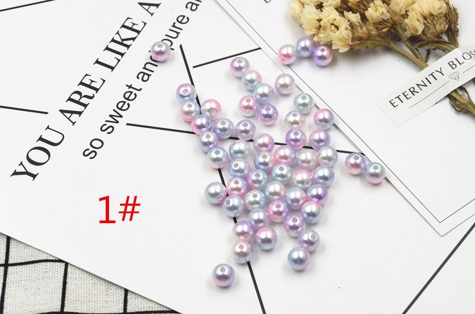 Kisor Polished ABS Art Faux Pearls for Vase Fillers, 100pcs 10mm 2.5mm ...