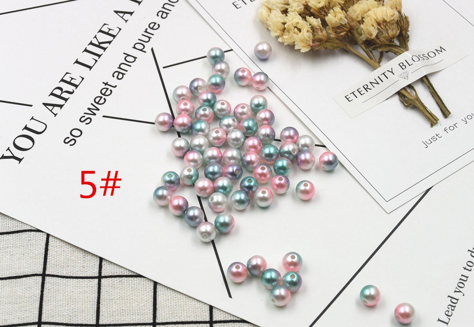 Kisor Polished ABS Art Faux Pearls for Vase Fillers, 100pcs 10mm 2.5mm ...