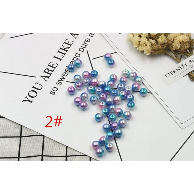 Kisor Polished ABS Art Faux Pearls for Vase Fillers, 100pcs 10mm 2.5mm ...