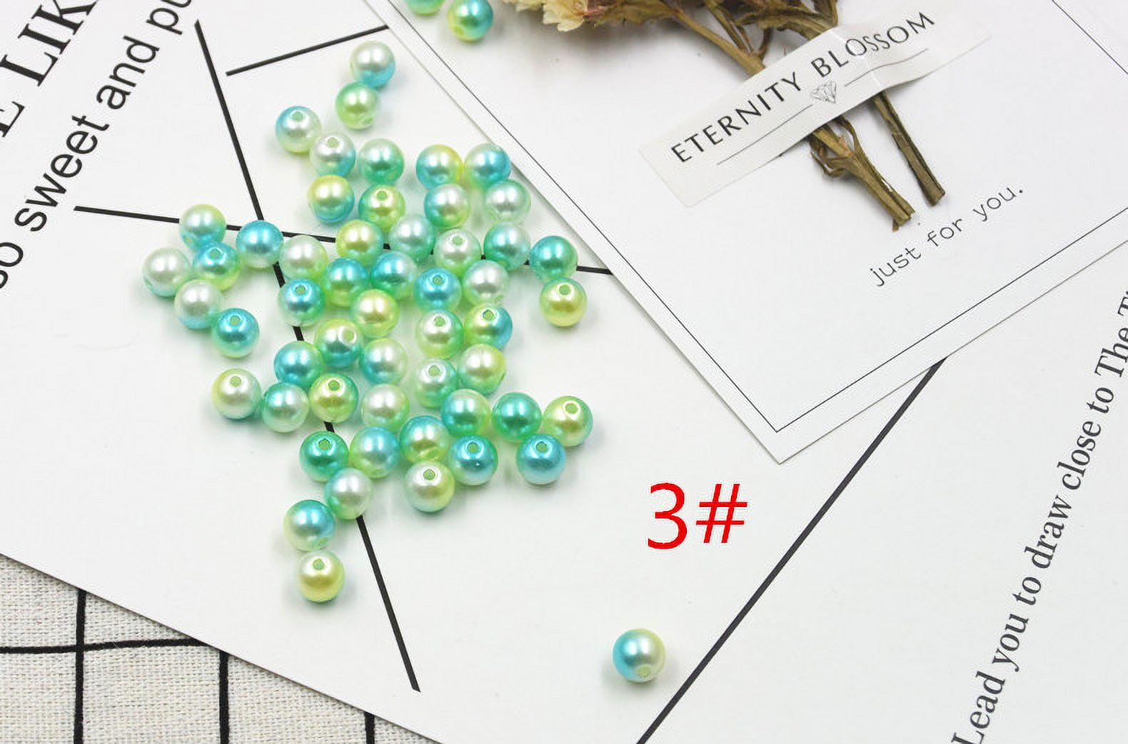 Kisor Polished ABS Art Faux Pearls for Vase Fillers, 100pcs 10mm 2.5mm ...