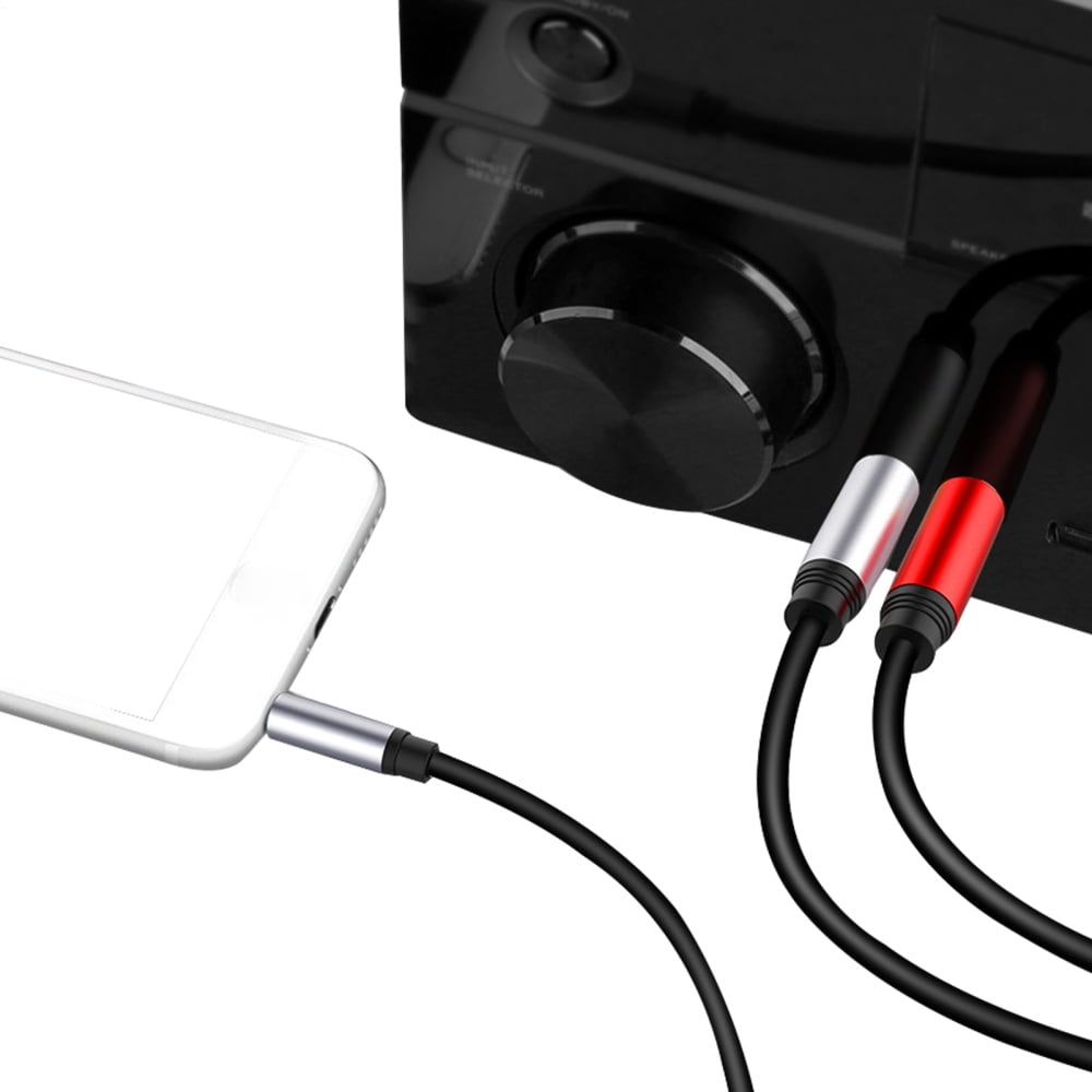Kisronda 3.5mm to Two 1/4 Inch Cable Shielded Stereo 3.5mm to Two Mono ...