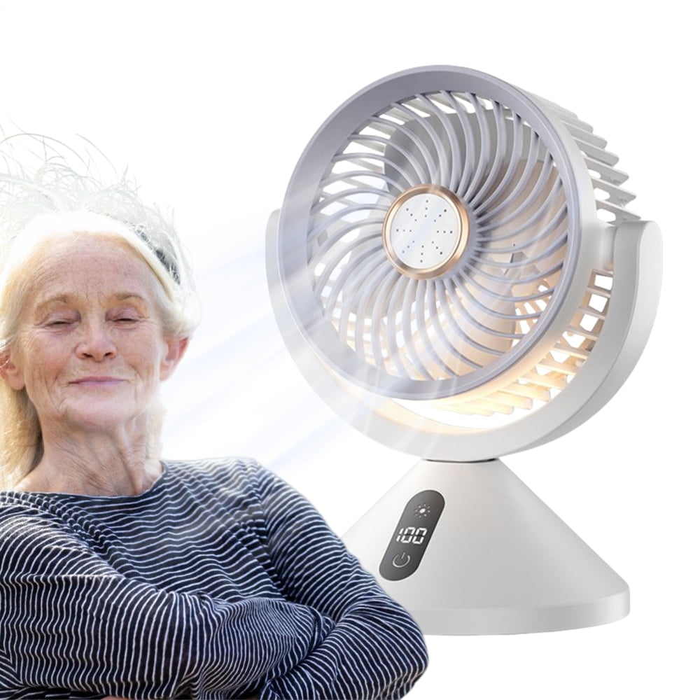 Kisronda Air Circulation Fan for Desk USB Rechargeable Desk Air ...