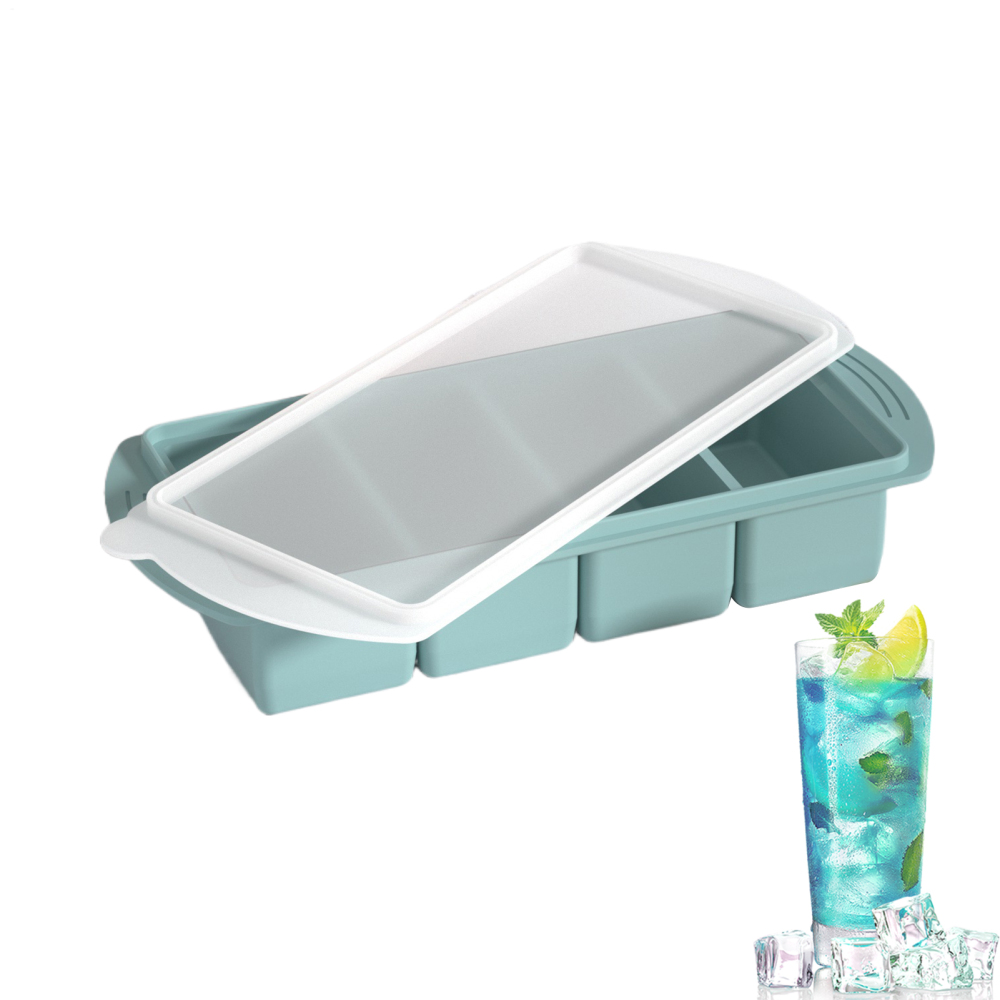 Kisronda Food Freezer Molds Silicone Tray Soup Molds for Freezer 4 ...
