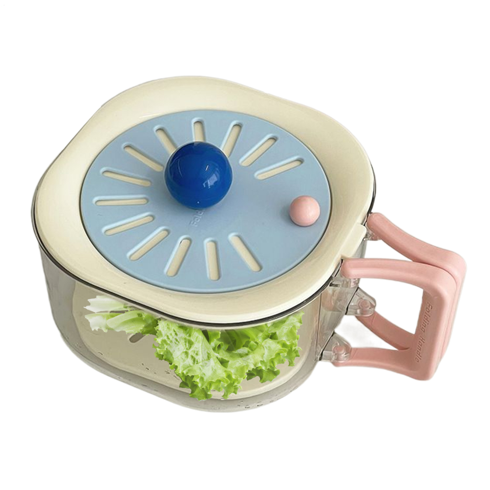 Kisronda Fruit Strainer Container with Lid Vegetable Washing Bowl ...