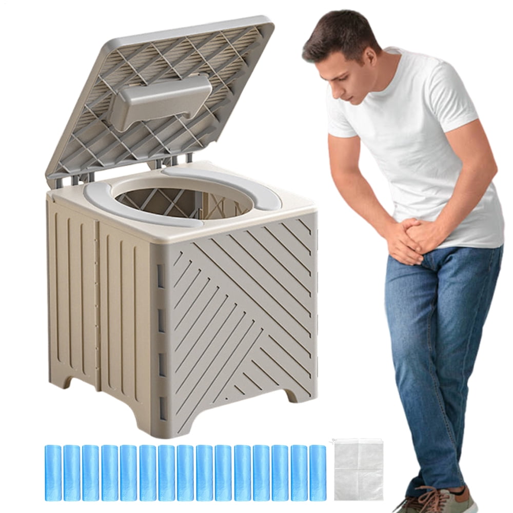 Kisronda Portable Camping Toilet Non-slip Travel Toilet Non-Slip ...