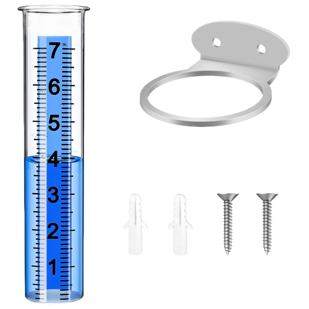 Kisronda Rain Gauge Outdoor Freeze Proof Rain Measure Gauge Transparent ...