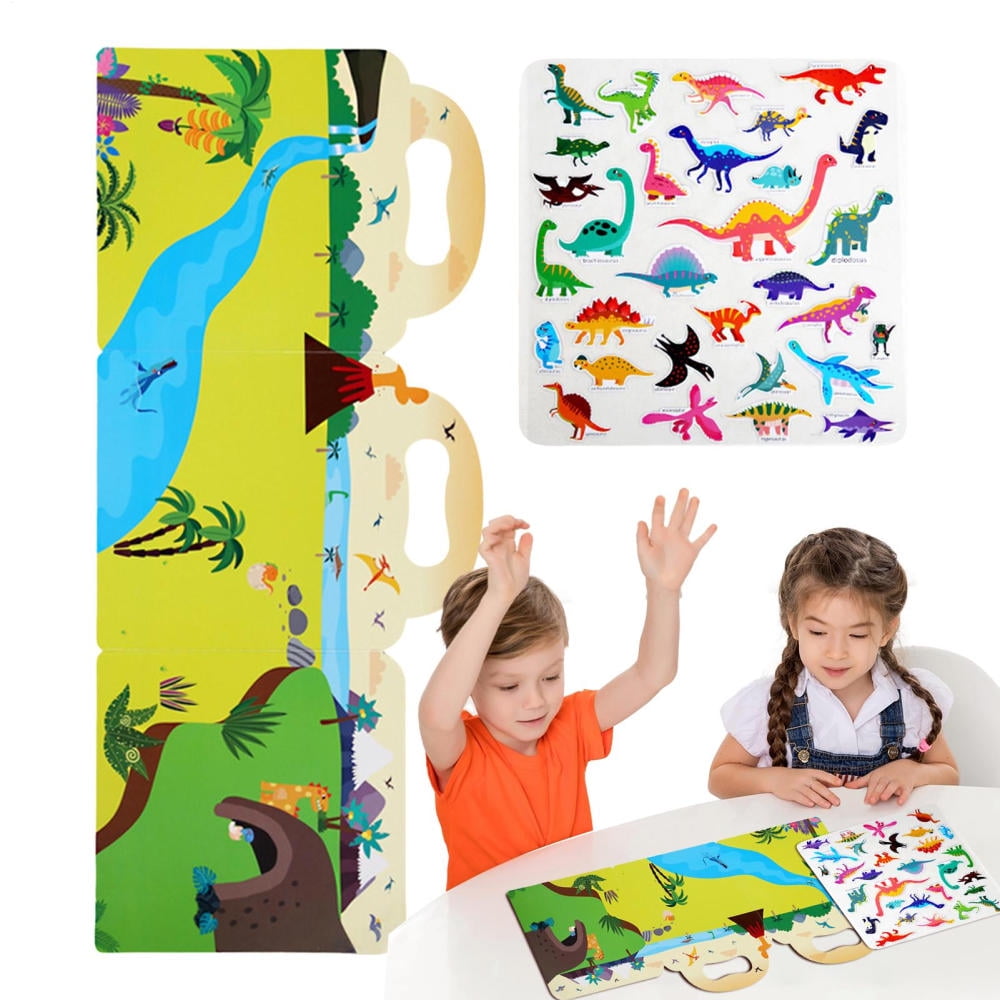 Kisronda Reusable Sticker Book Travel Early Learning Toys Portable ...