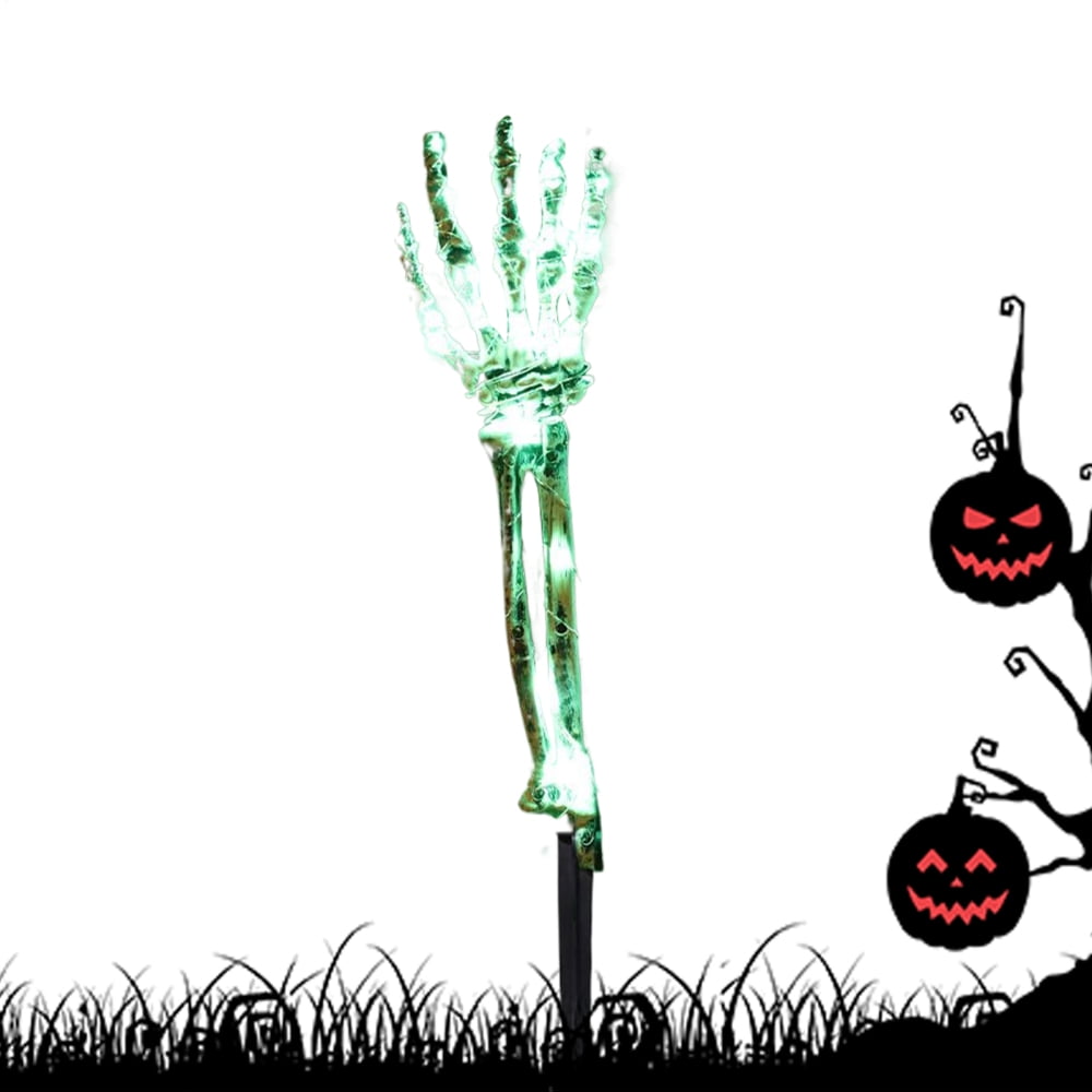 Kisronda Skeleton Stakes Halloween Skeleton Solar-Powered Lights ...