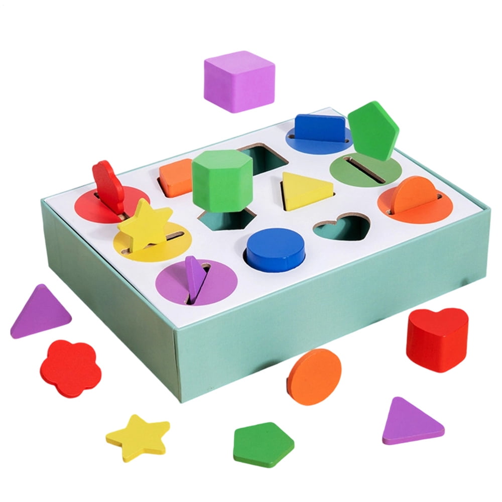 Kisronda Toddler Shape Sorter Color & Shape Sorting Game Wooden ...
