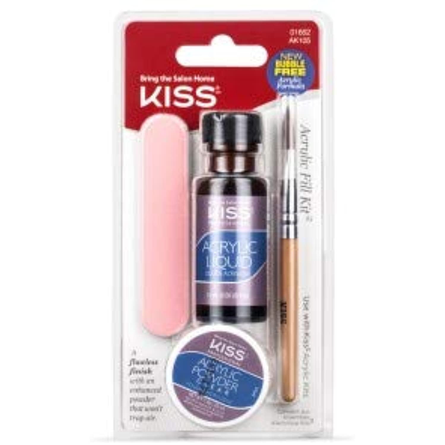 Kiss Brand Acrylic Fill Kit AK105 with Sculpting Brush, Nail File ...