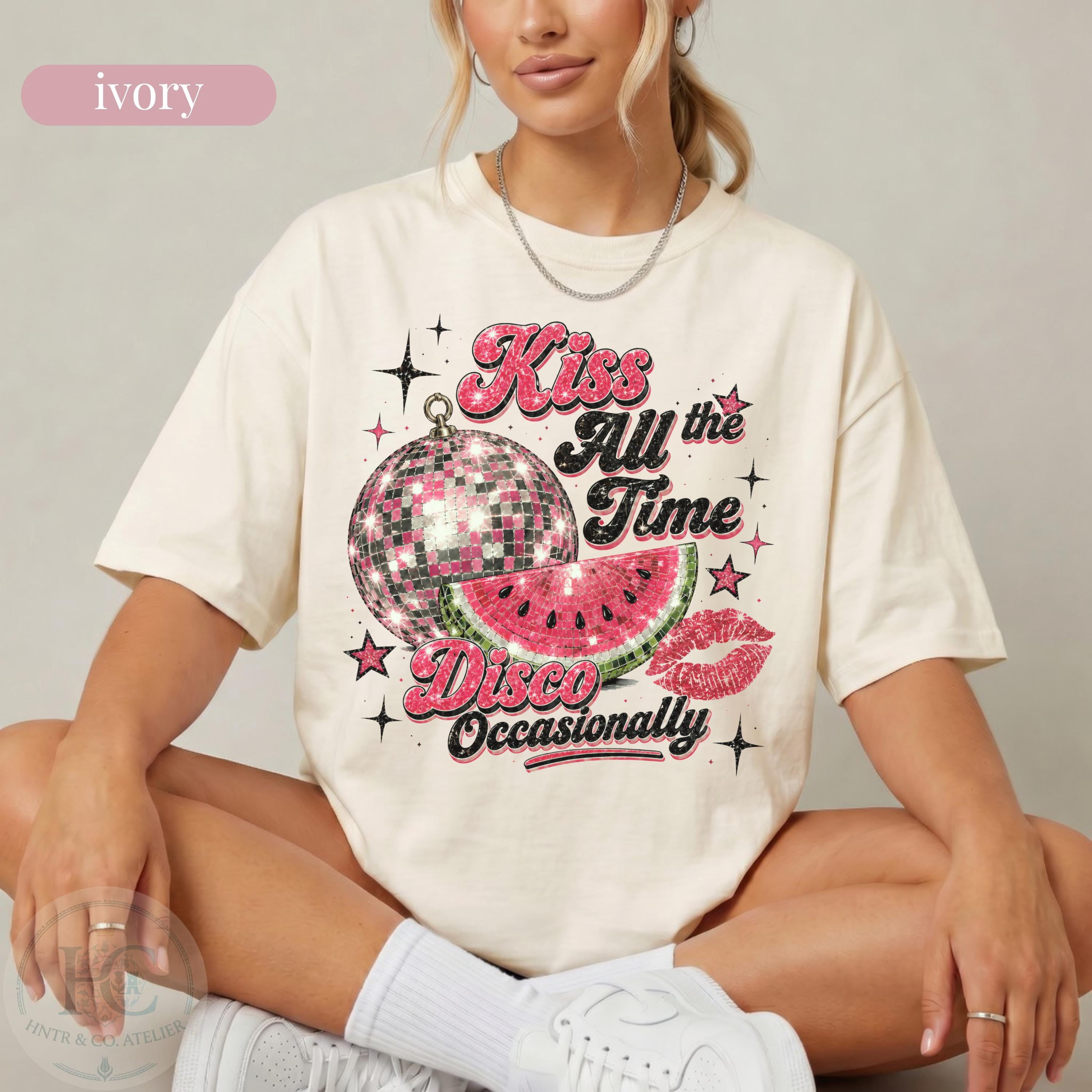 Kiss All The Time Disco Occasionally Shirt Concert Tee Watermelon Disco ...
