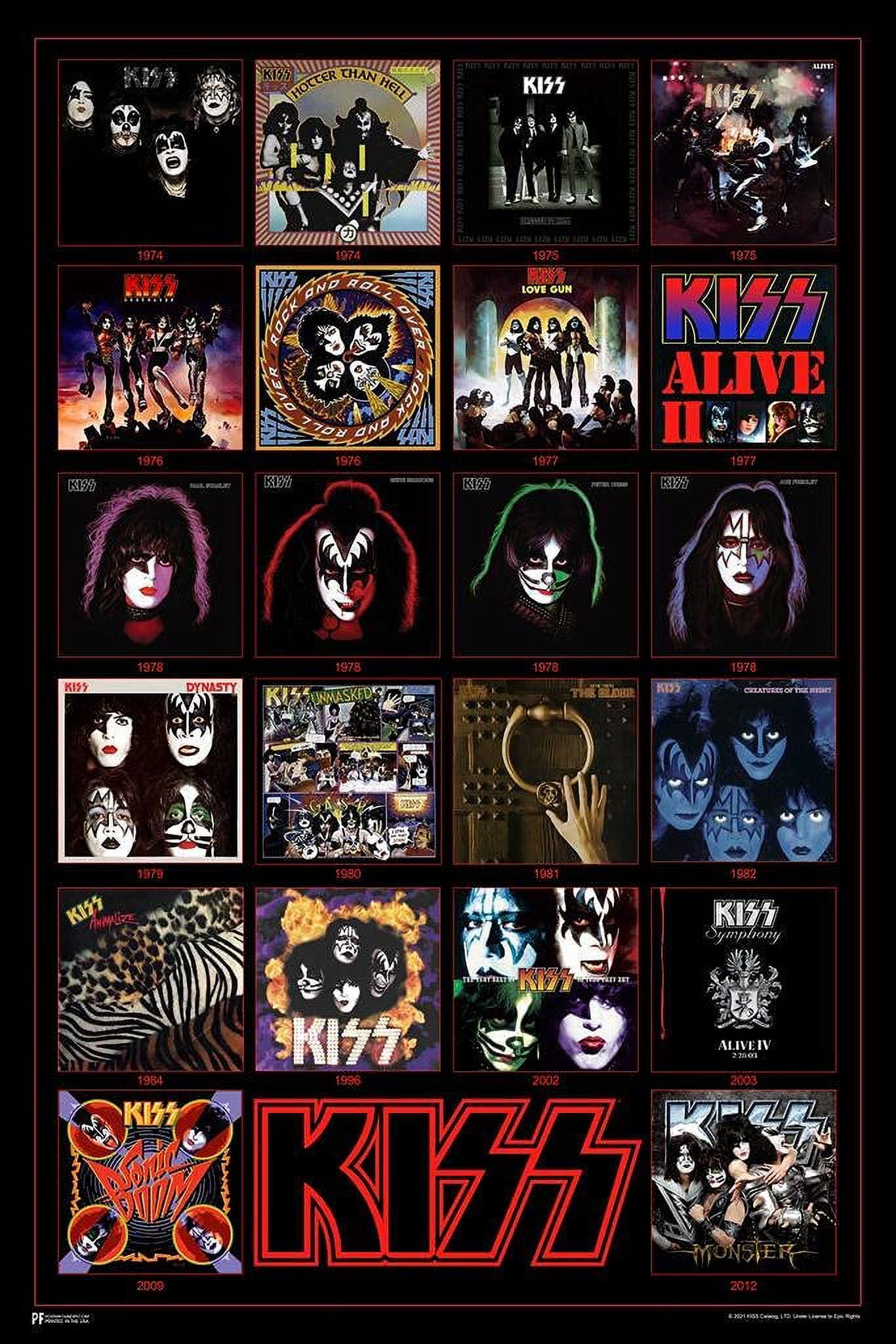 Kiss Band Destroyer Poster Album Cover Merchandise Collectibles Kiss ...