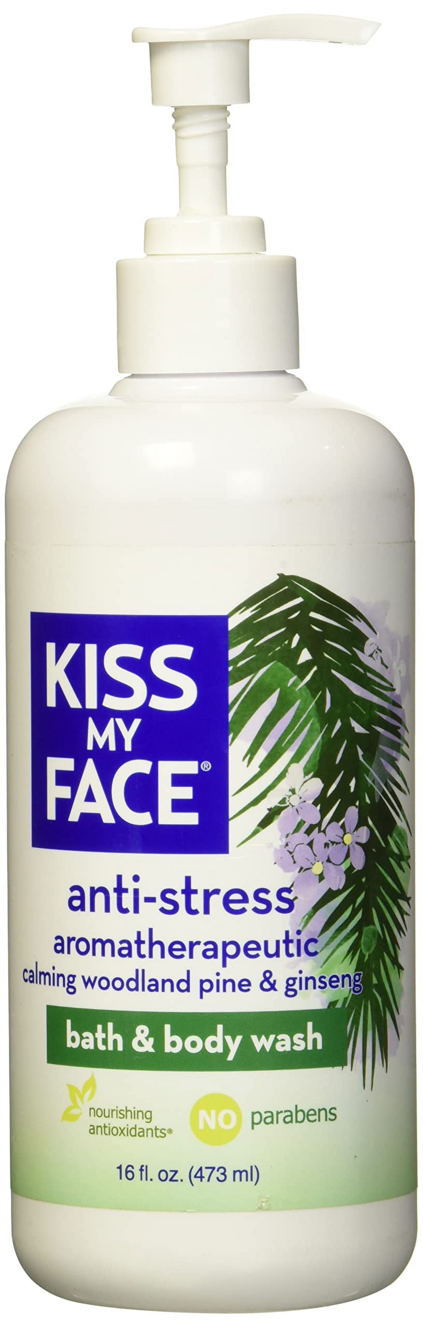 Kiss My Face Anti-Stress VTF5 Woodland Pine & Ginseng Shower Gel ...