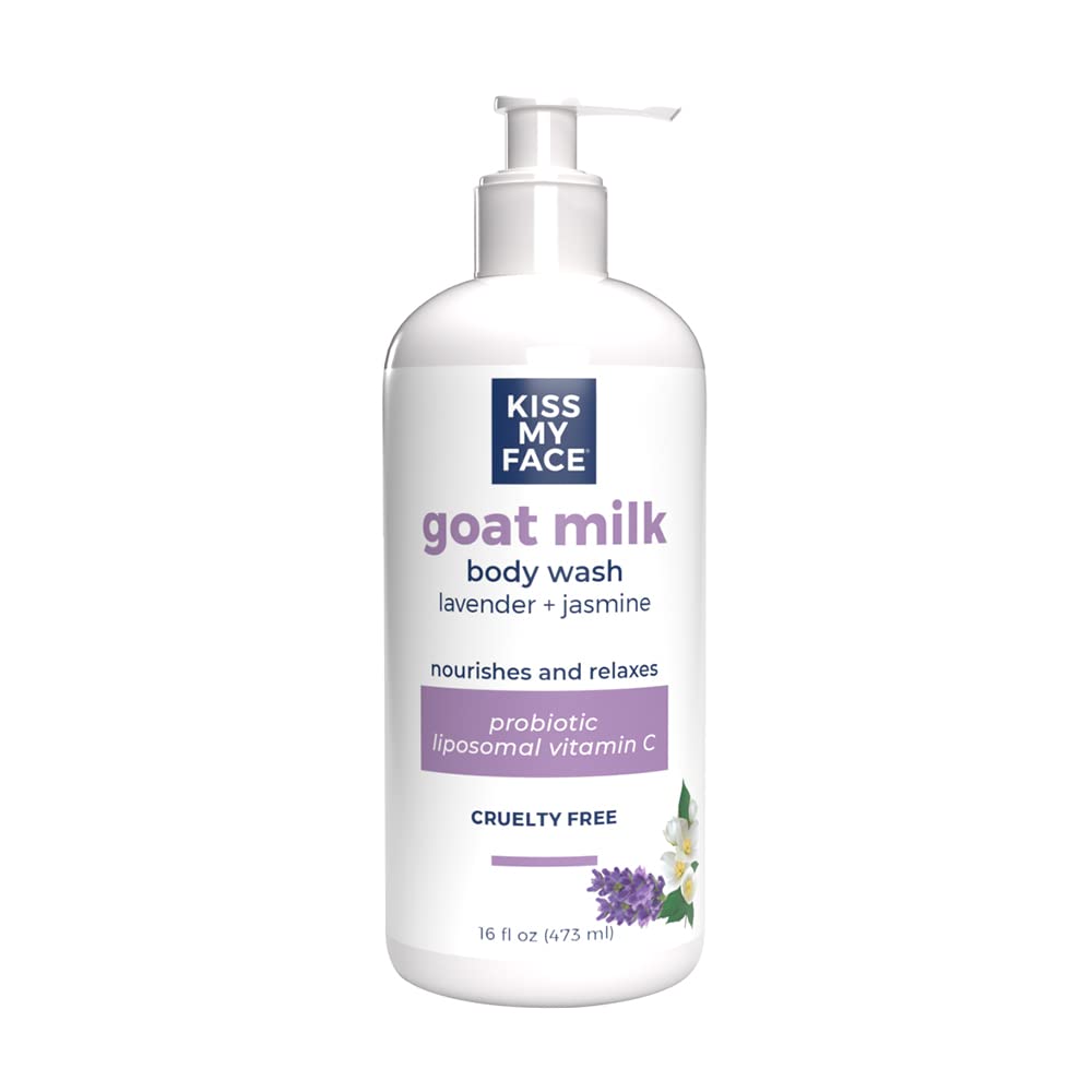 Kiss My Face Goat Milk Body Wash - Lavender & Jasmine Body Wash With ...
